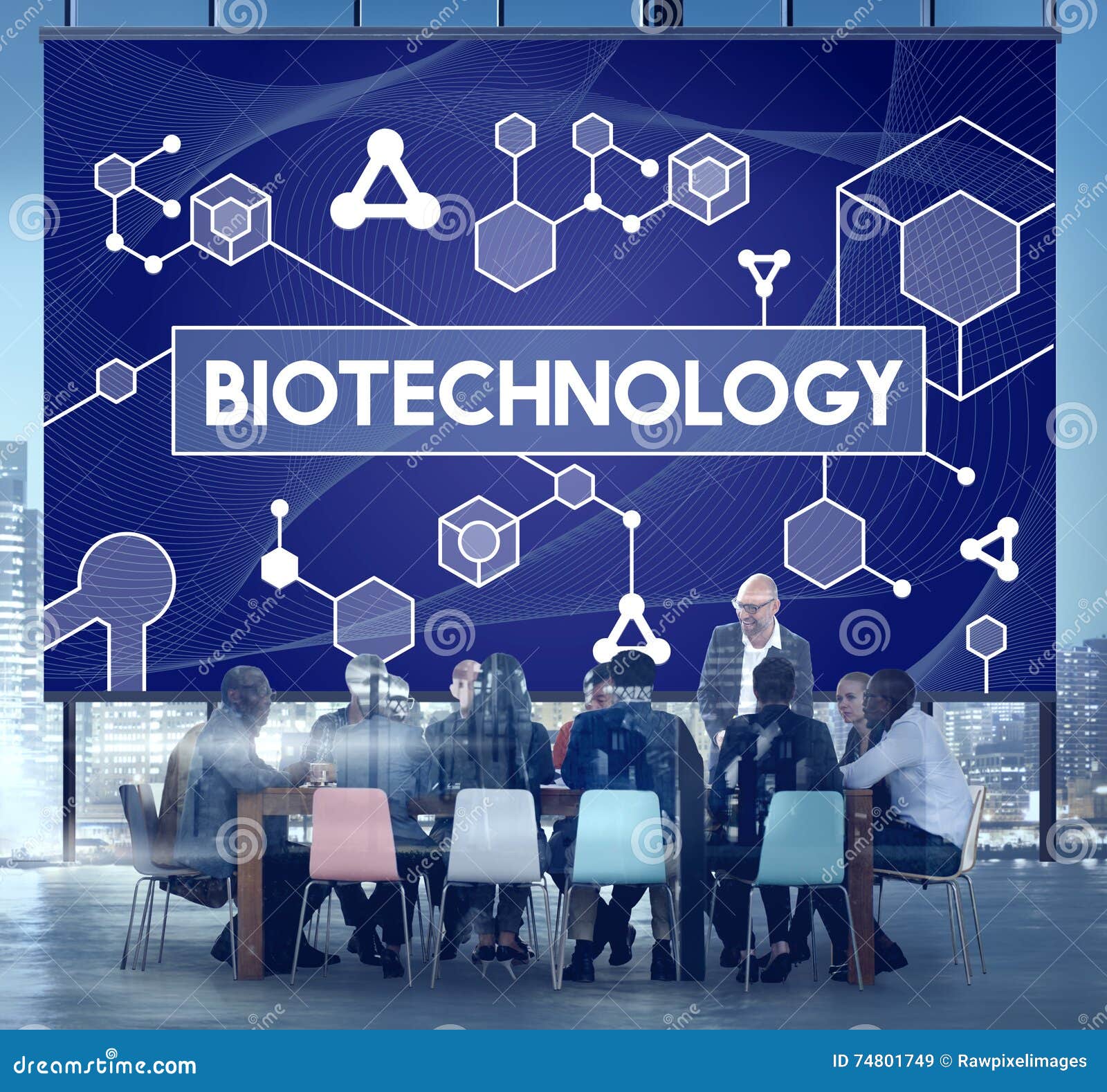 Biotechnology DNA Cell Molecule Experiment Research Concept Stock Image ...