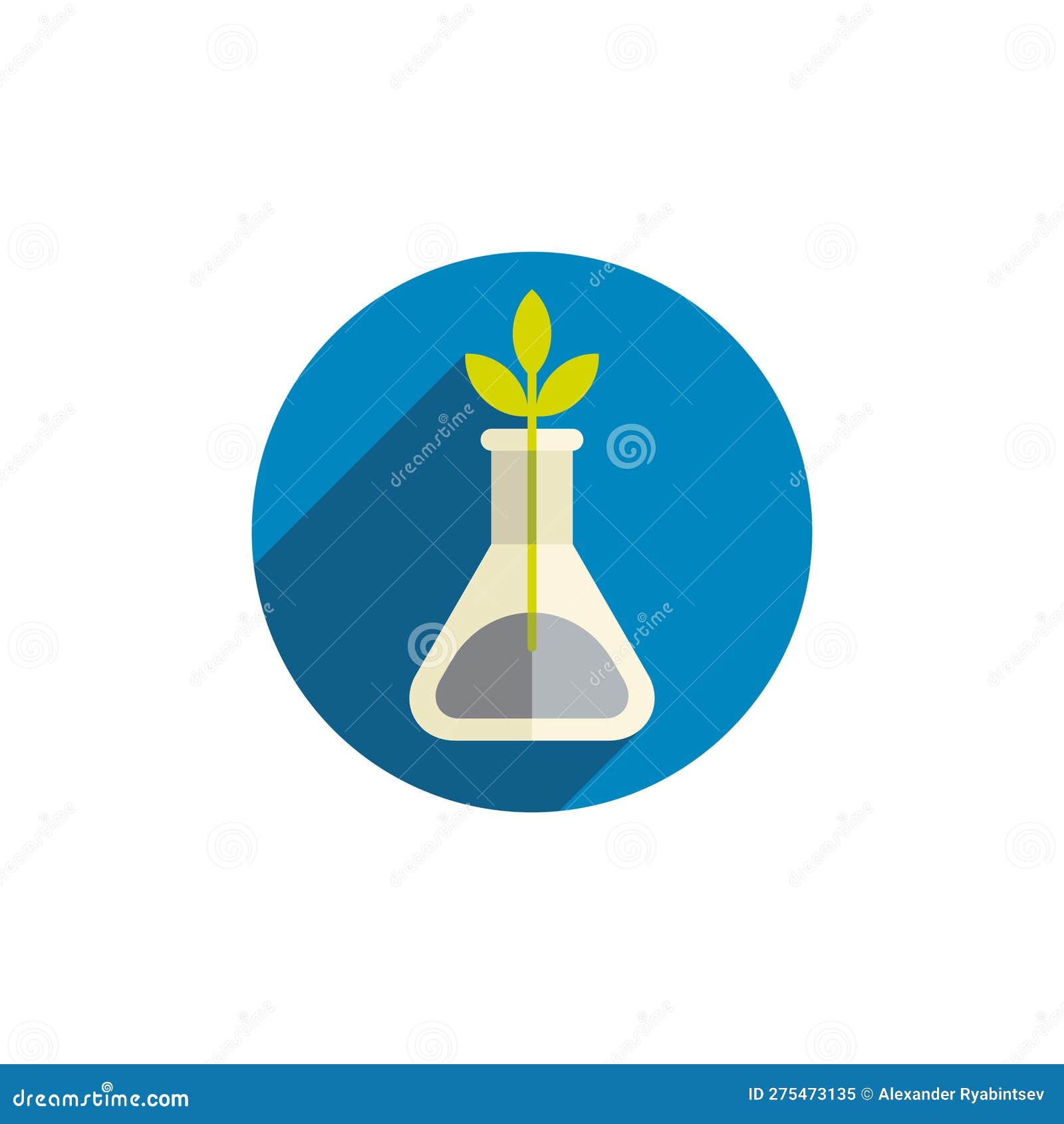 Biotechnology Flat Style Vector Icon. Science Emblem. Stock Vector ...