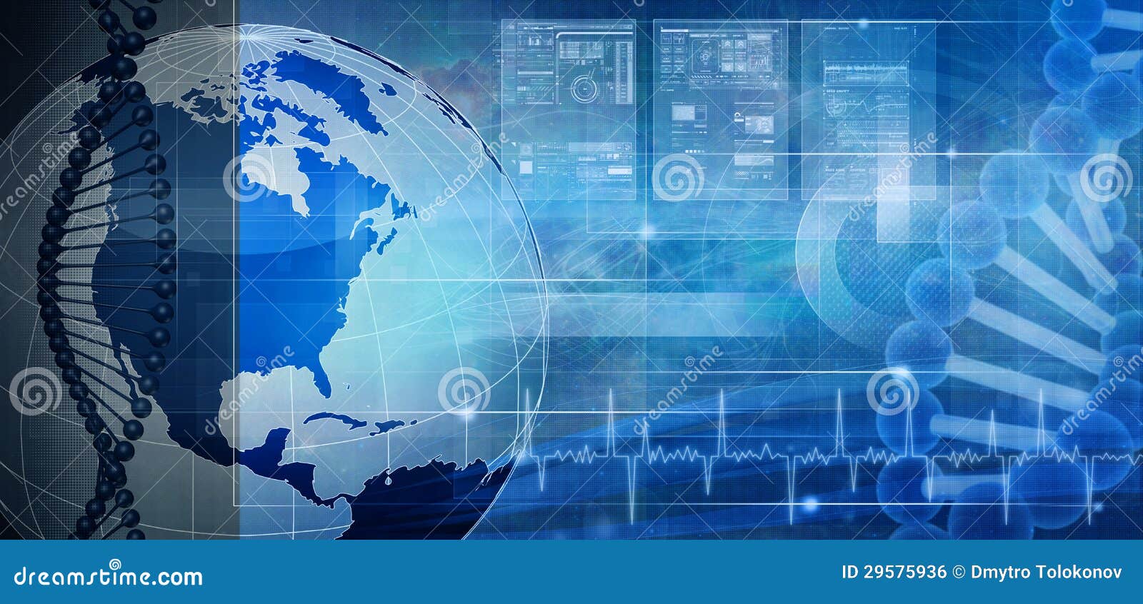 Biotechnology and Genetic Engineering Stock Illustration - Illustration ...