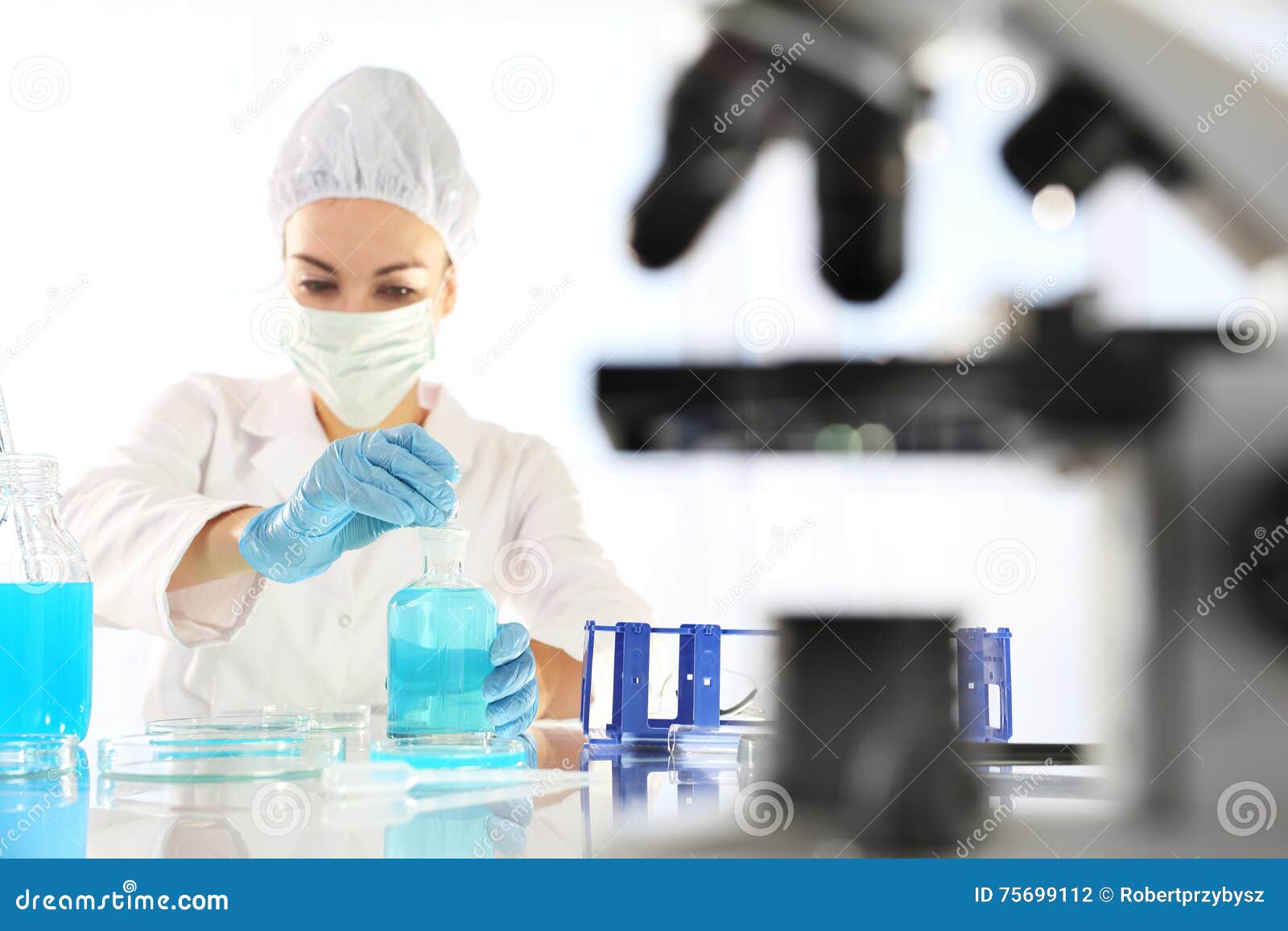 Biotechnology and Genetic Engineering. Stock Photo - Image of nano ...