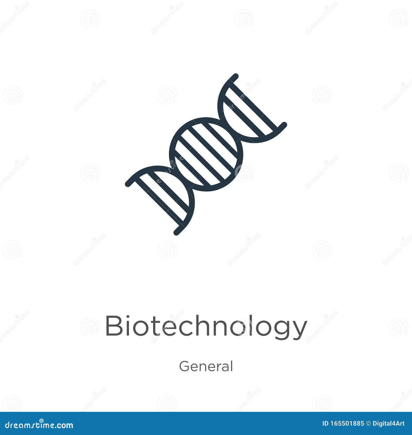 Biotechnology Icon. Thin Linear Biotechnology Outline Icon Isolated on ...