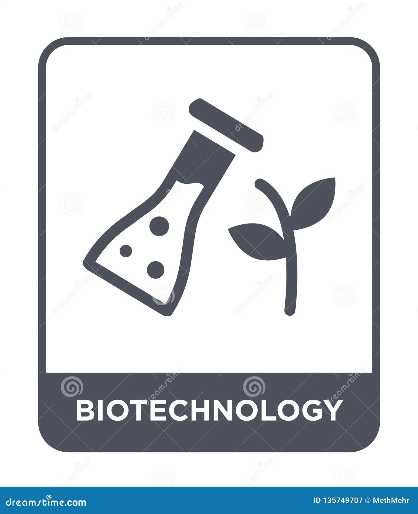 Biotechnology Icon in Trendy Design Style. Biotechnology Icon Isolated ...