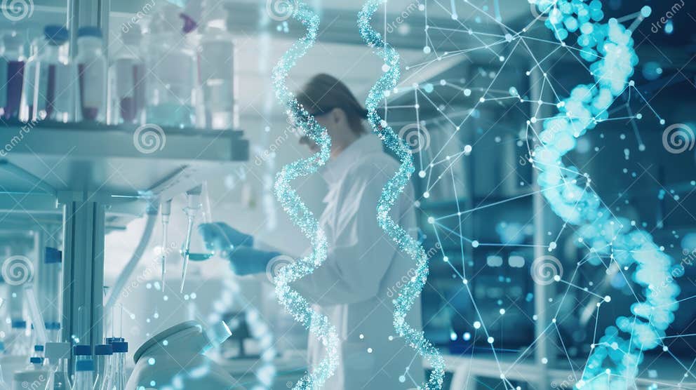 A Biotechnology Lab with Scientists Working on Genetic Engineering ...