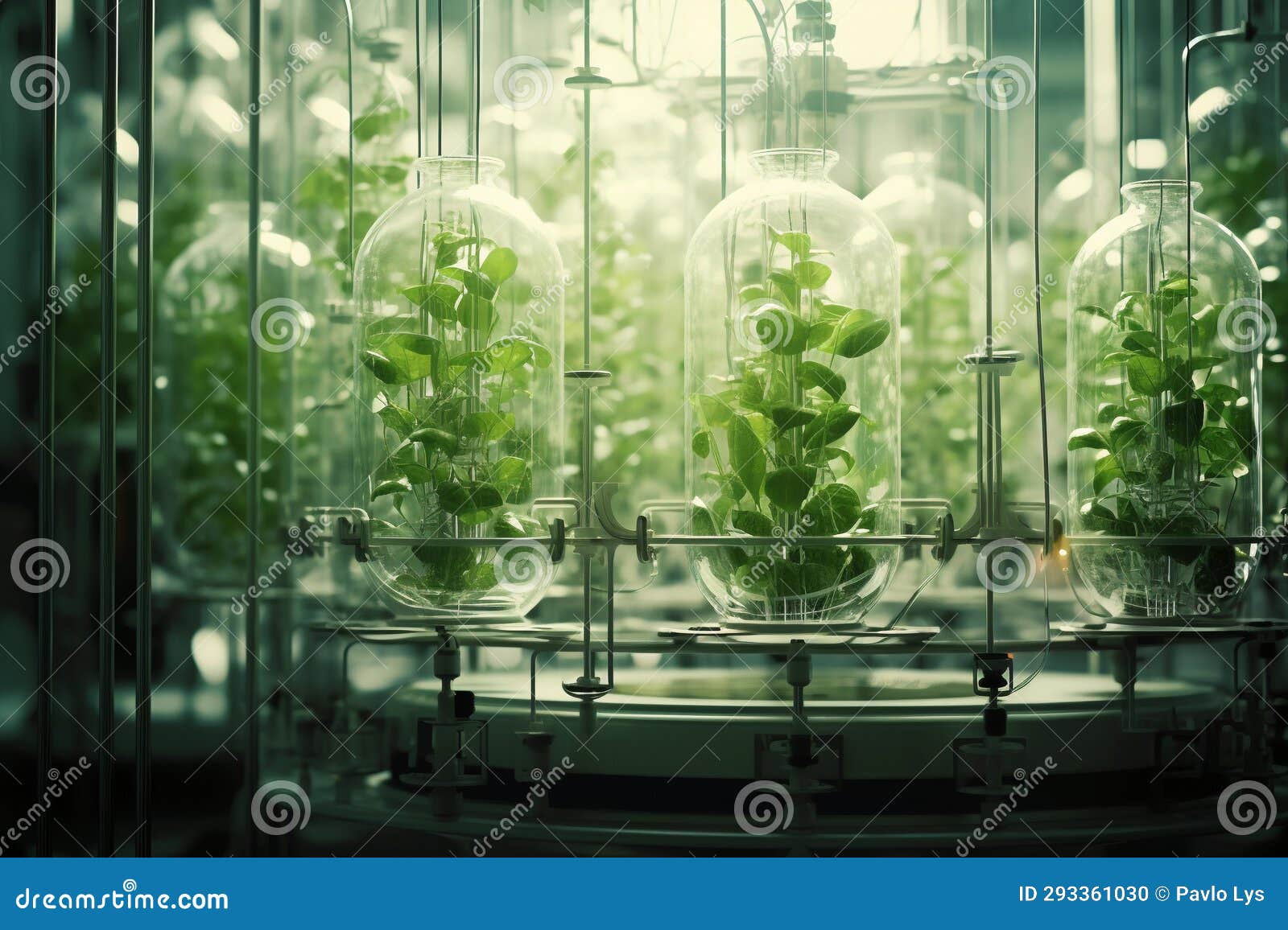 Biotechnology and Laboratory Experiments with Plants Stock Illustration ...
