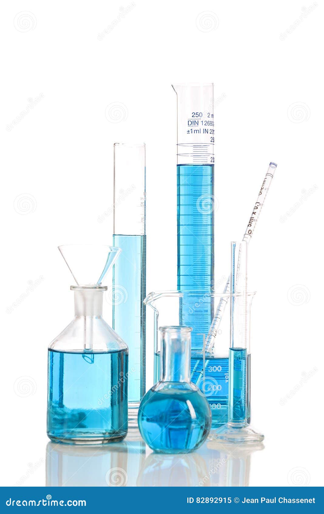 Biotechnology Laboratory Glassware Stock Image - Image of experiment ...