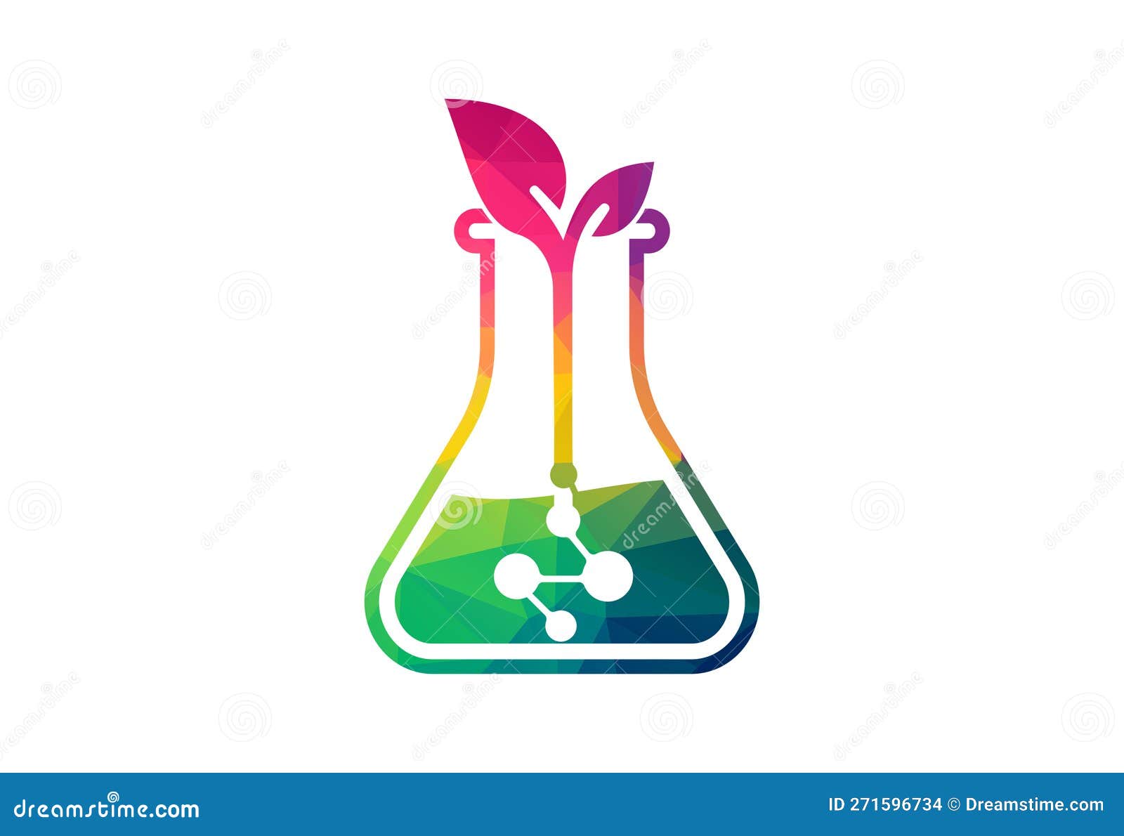 Low Poly and Biotechnology Logo Design, Vector Illustration Stock ...