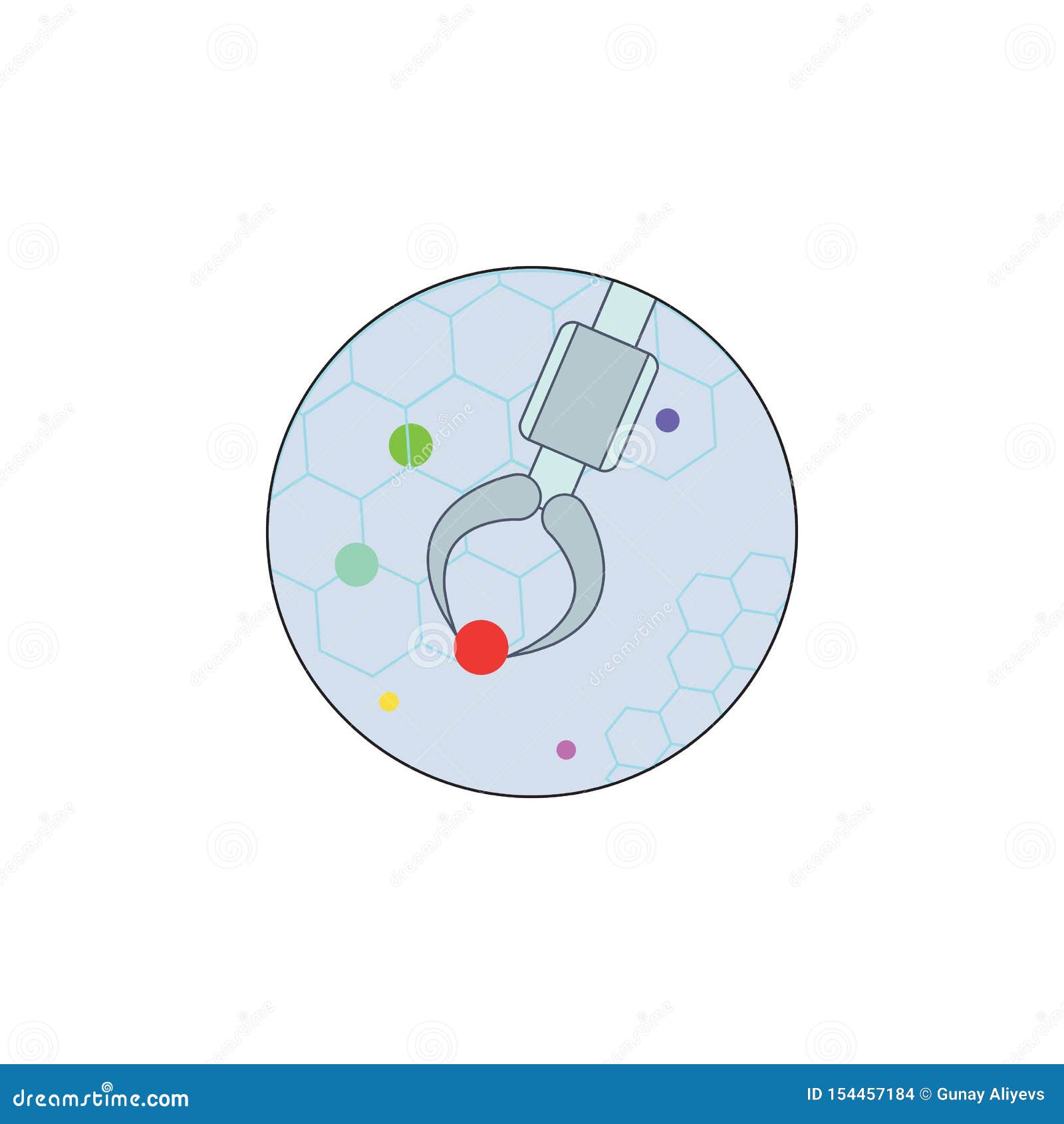 Biotechnology, Nano Robot in Badge Icon. Element of Biotechnology Color ...