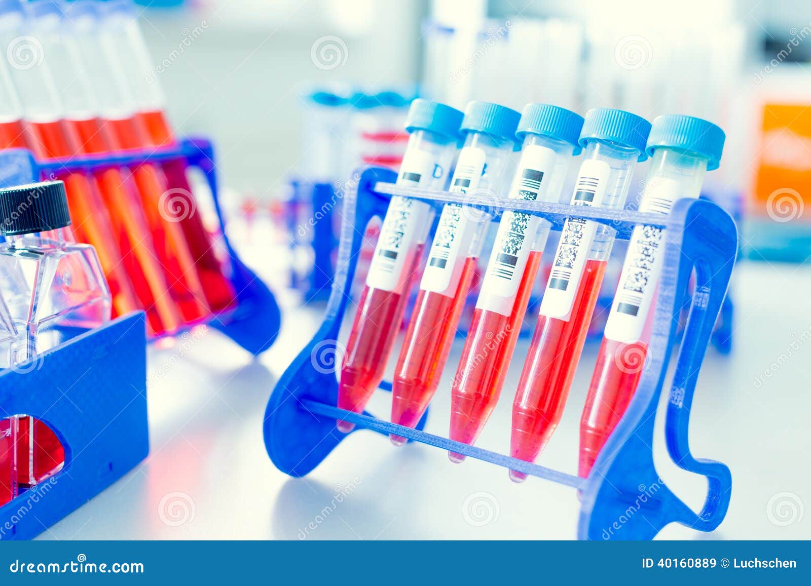 Biotechnology Plastic Supplies Stock Image - Image of human, vials ...