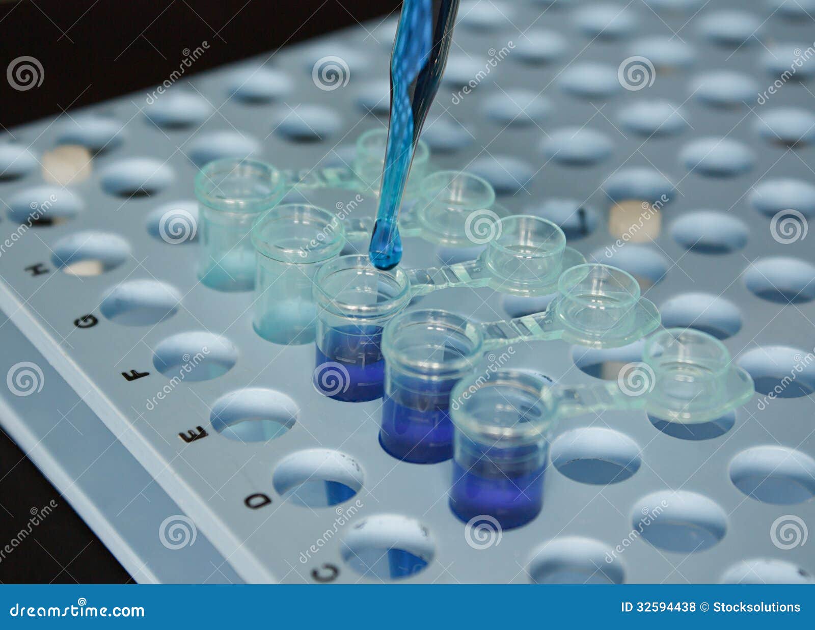 Biotechnology Preparing Vials with Pipette Stock Photo - Image of ...