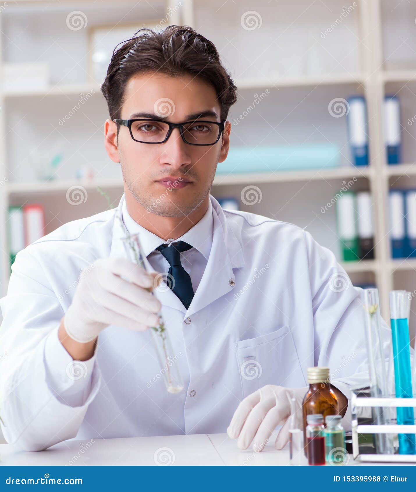 Biotechnology Scientist Chemist Working in Lab Stock Photo - Image of ...