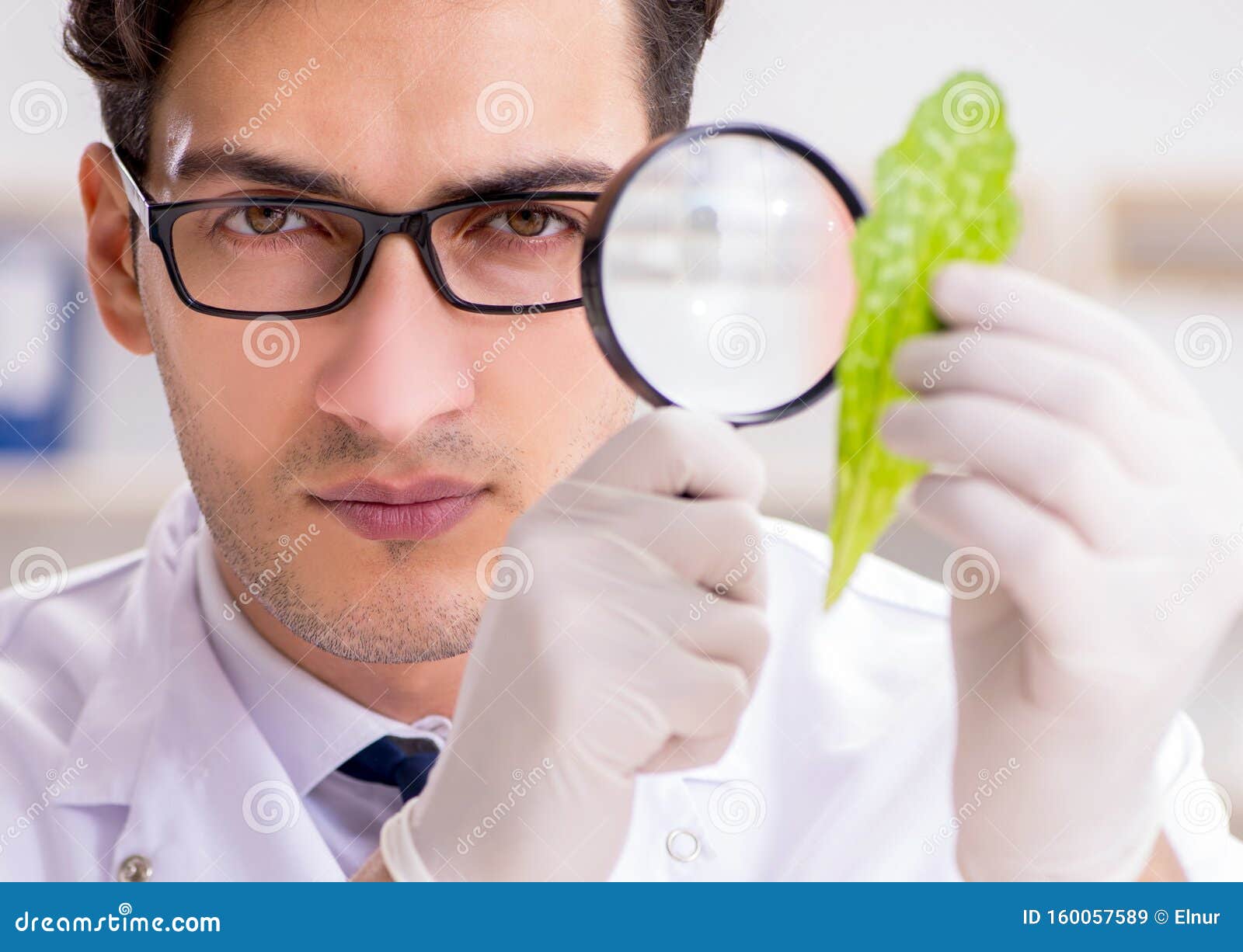 The Biotechnology Scientist Chemist Working in Lab Stock Image - Image ...