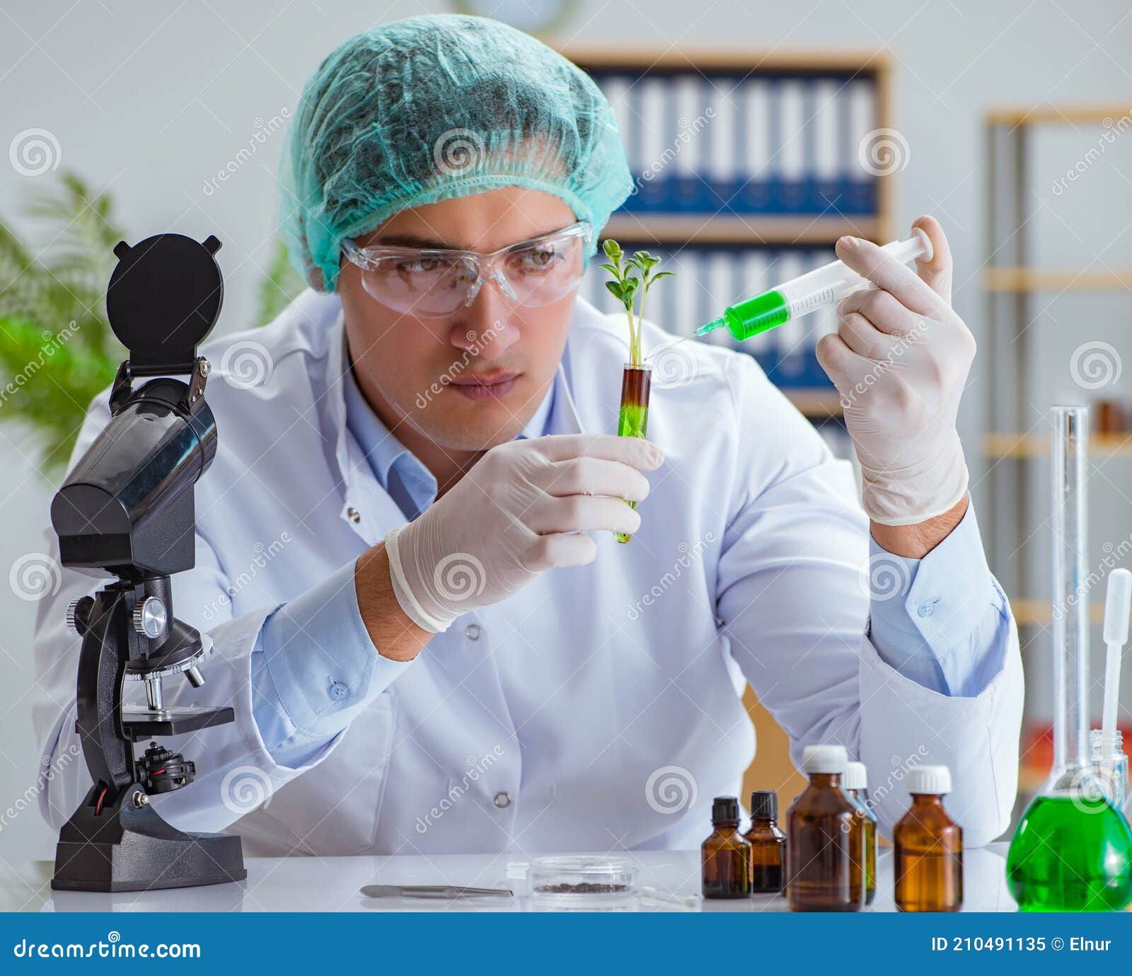 Biotechnology Scientist Working in the Lab Stock Image - Image of ...
