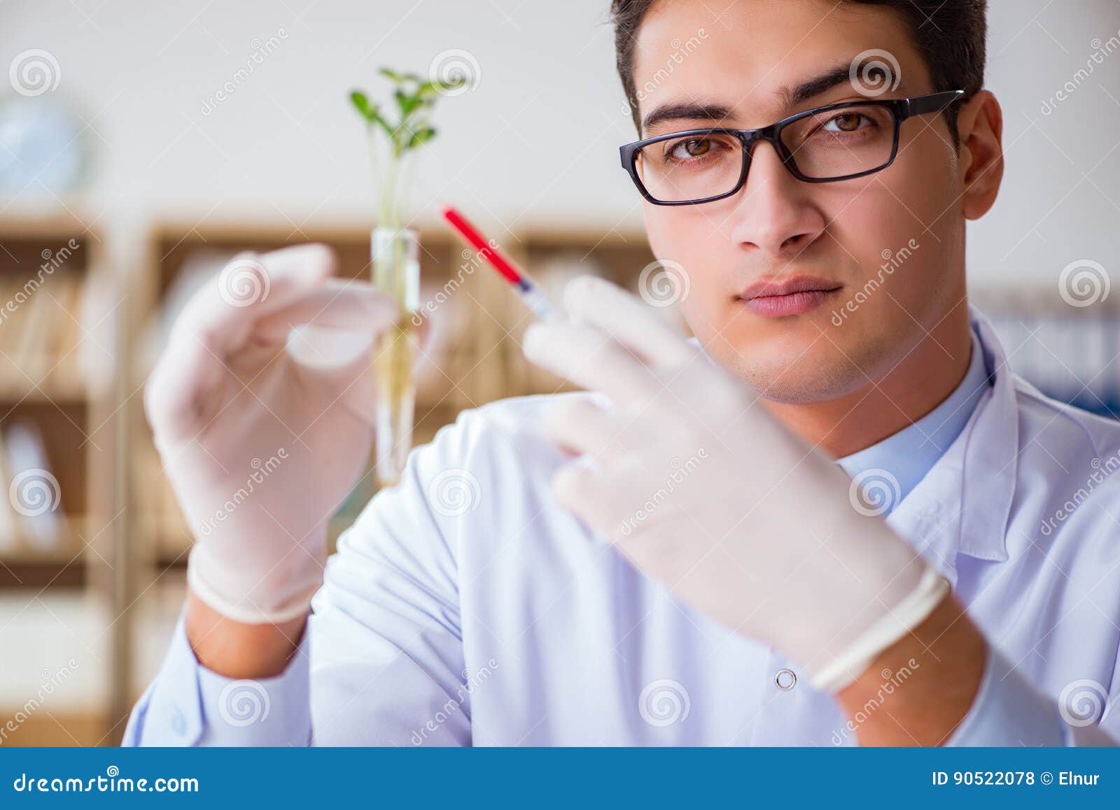 The Biotechnology Scientist Working in the Lab Stock Photo - Image of ...