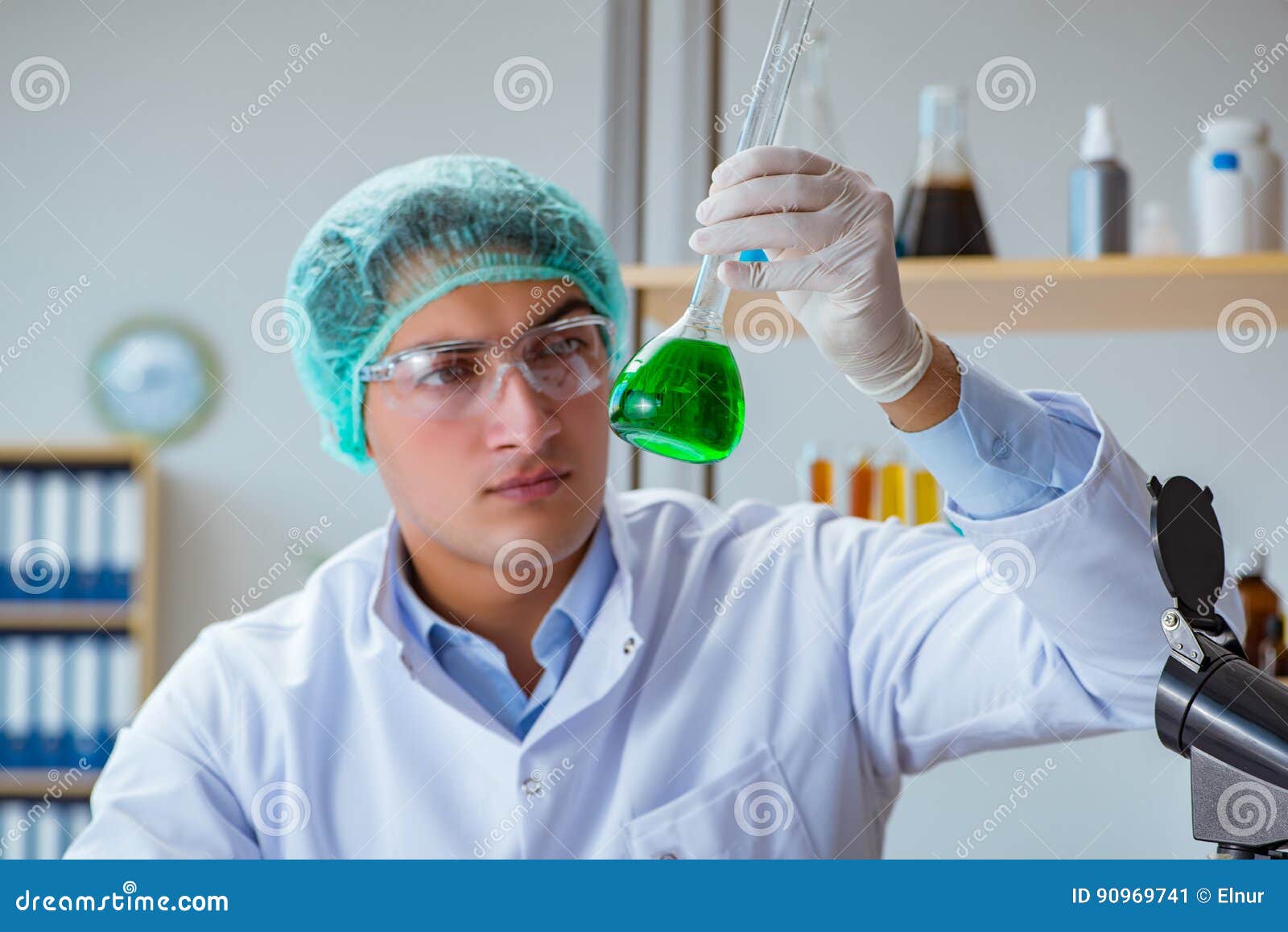 The Biotechnology Scientist Working in the Lab Stock Image - Image of ...
