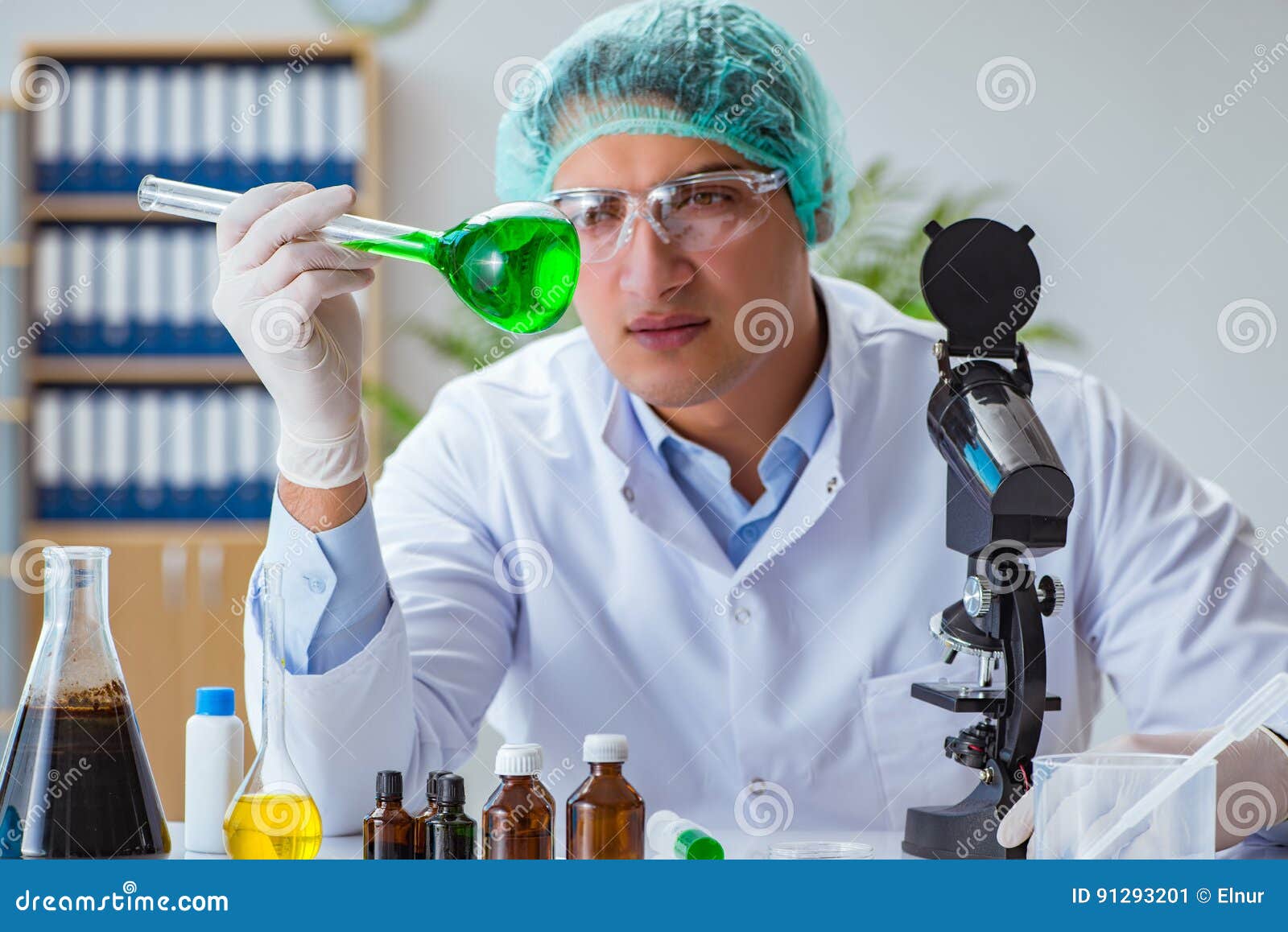 The Biotechnology Scientist Working in the Lab Stock Image - Image of ...