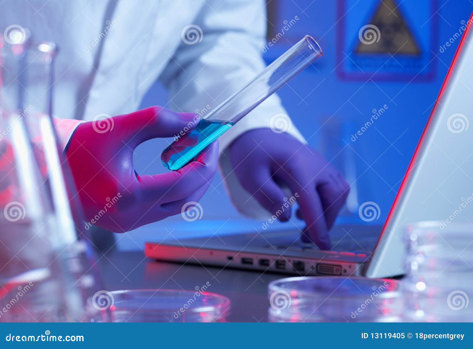 Biotechnology Test Tube Research Stock Image - Image of keyboard ...