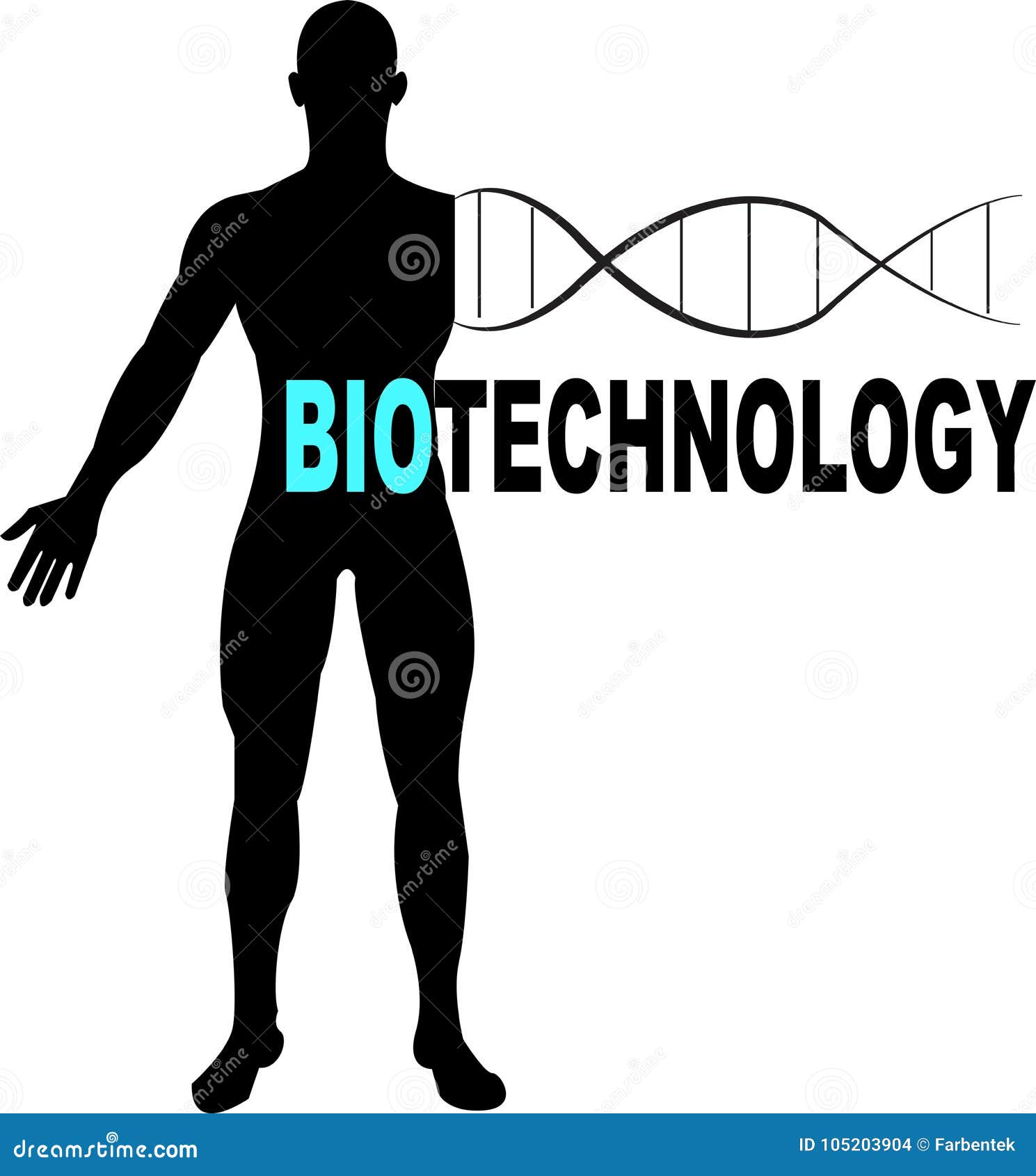 Biotechnology Word Logo Conceptual Illustration. Stock Vector ...