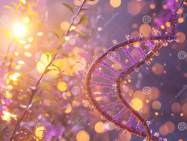 Biotechnology Visualization of Synthetic Genomics As a DNA Strand is ...