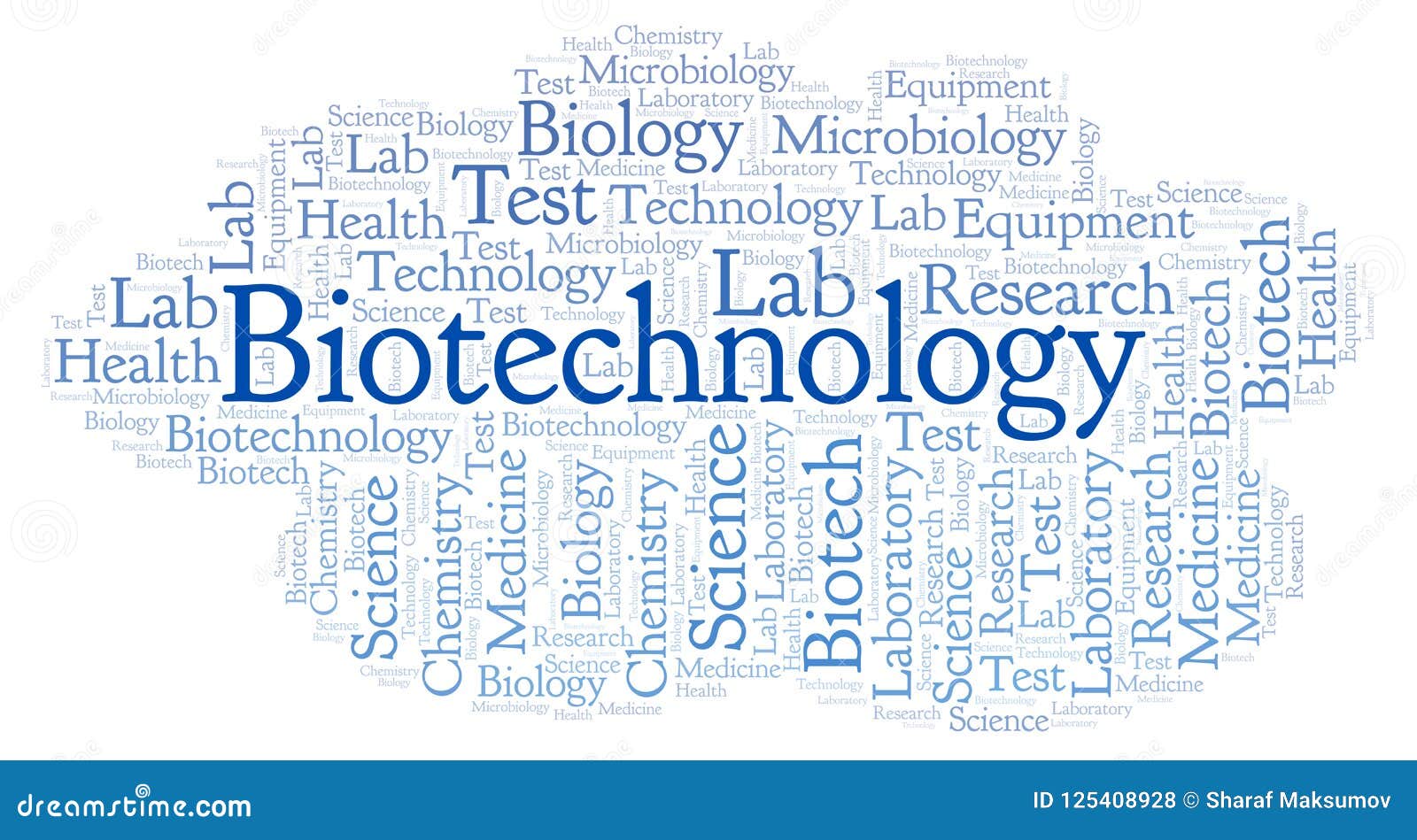Biotechnology word cloud. stock illustration. Illustration of science ...