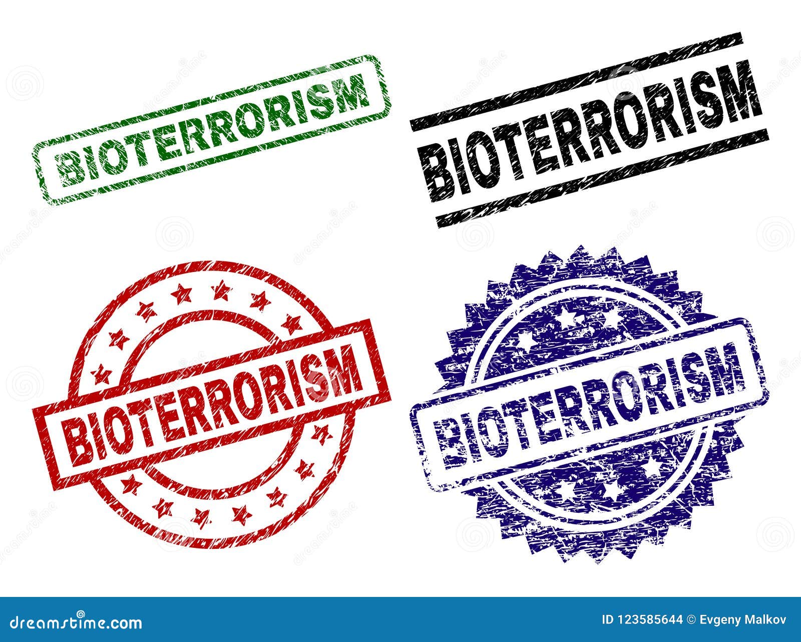 Grunge Textured BIOTERRORISM Seal Stamps Stock Vector - Illustration of ...