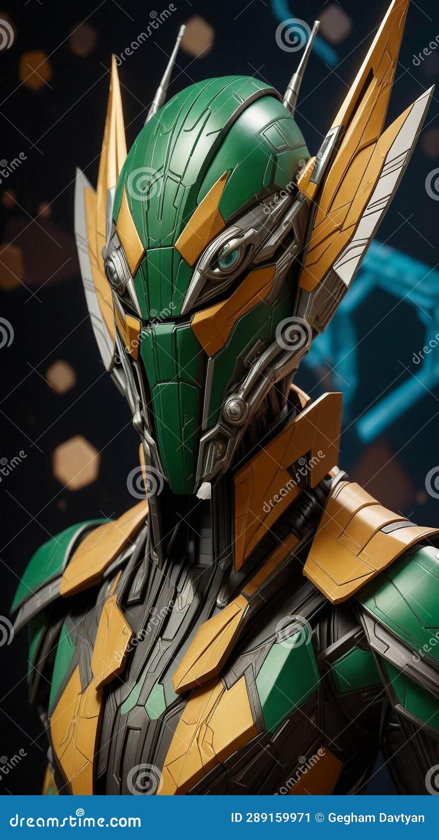 Biotic Robot Ai Robot Face, Bionic Robot Face, Portrait Of A Bionic ...