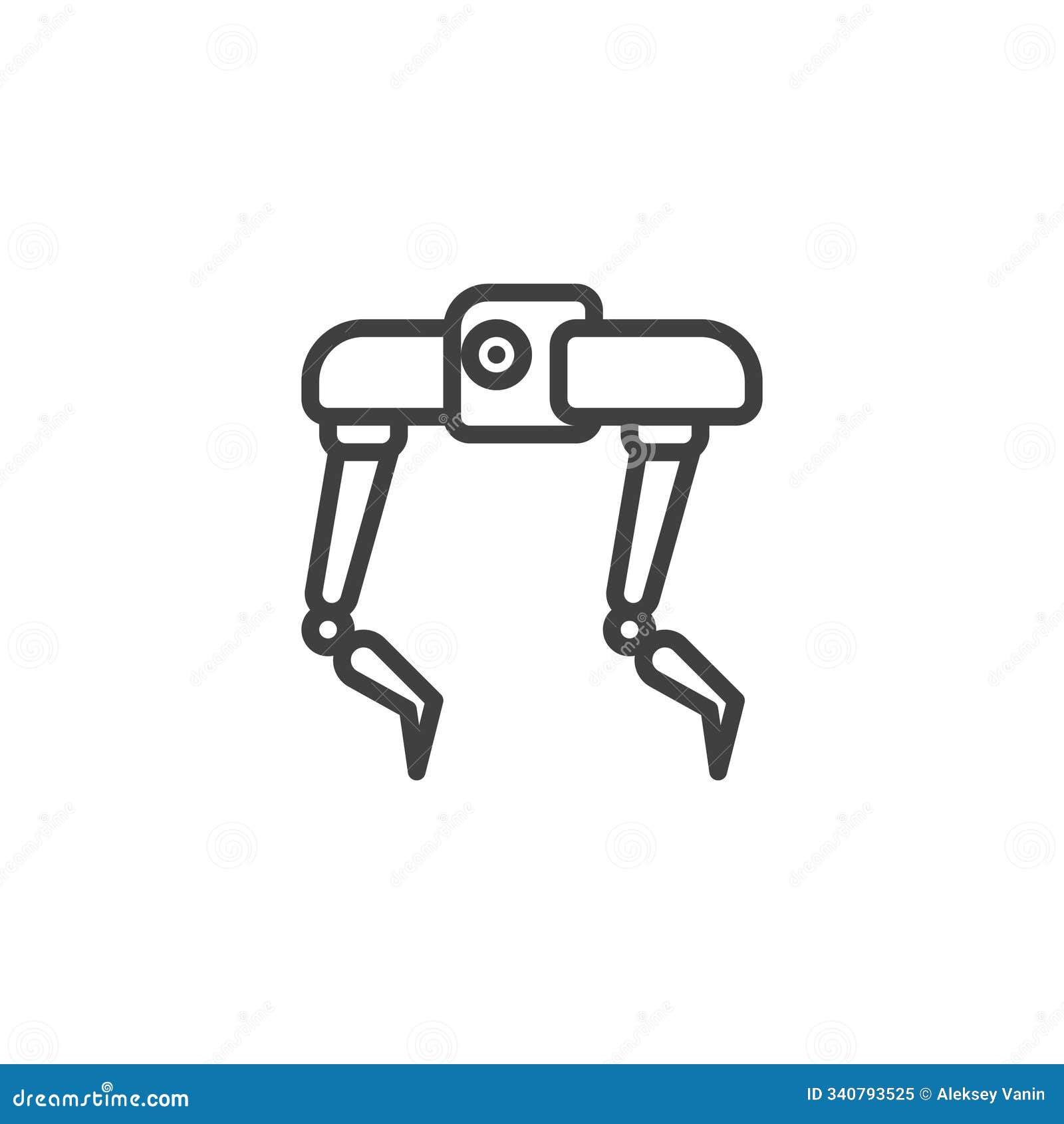 Bipedal Robot line icon stock illustration. Illustration of graphics ...