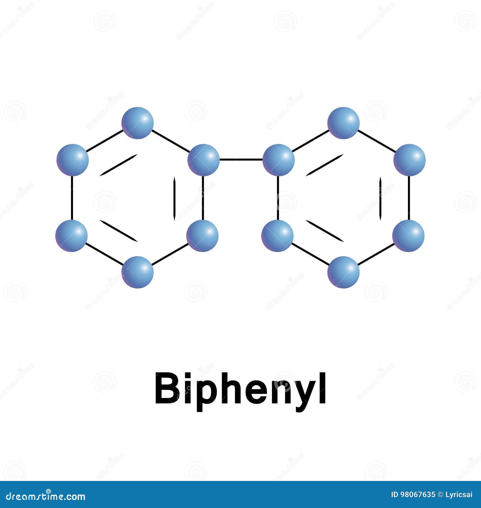 Biphenyl is an Organic Compound Stock Vector - Illustration of chemical ...