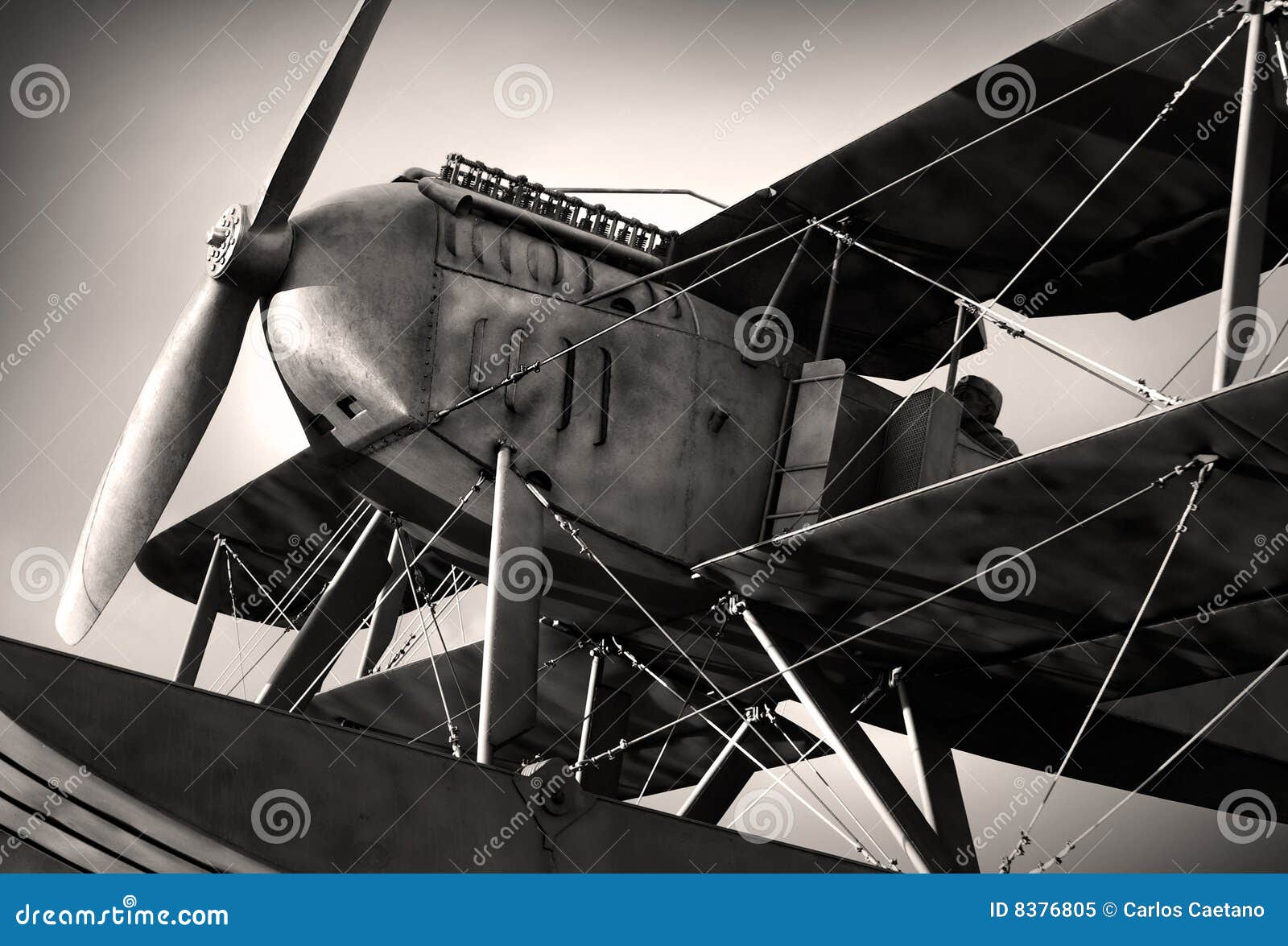 Biplan image stock. Image du fuite, histoire, guerre, pionnier - 8376805