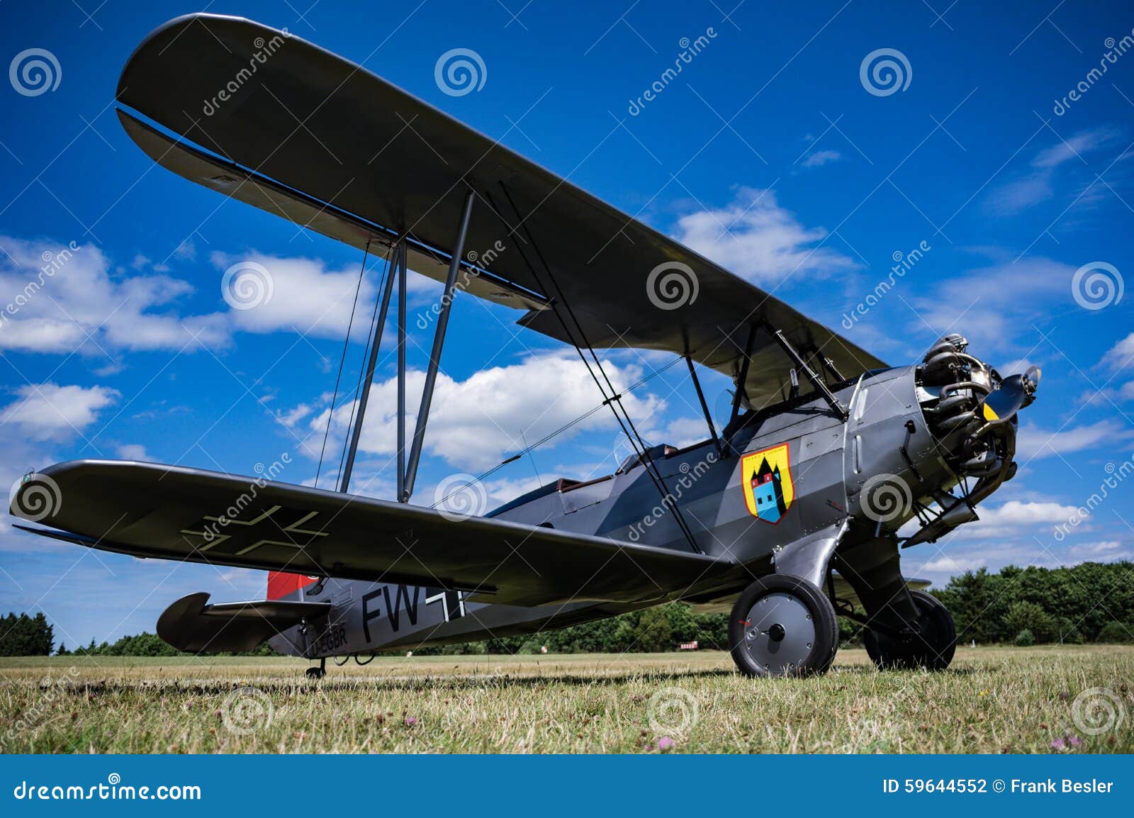 Biplan de Focke Wulf FW44J photographie éditorial. Image of verticale ...