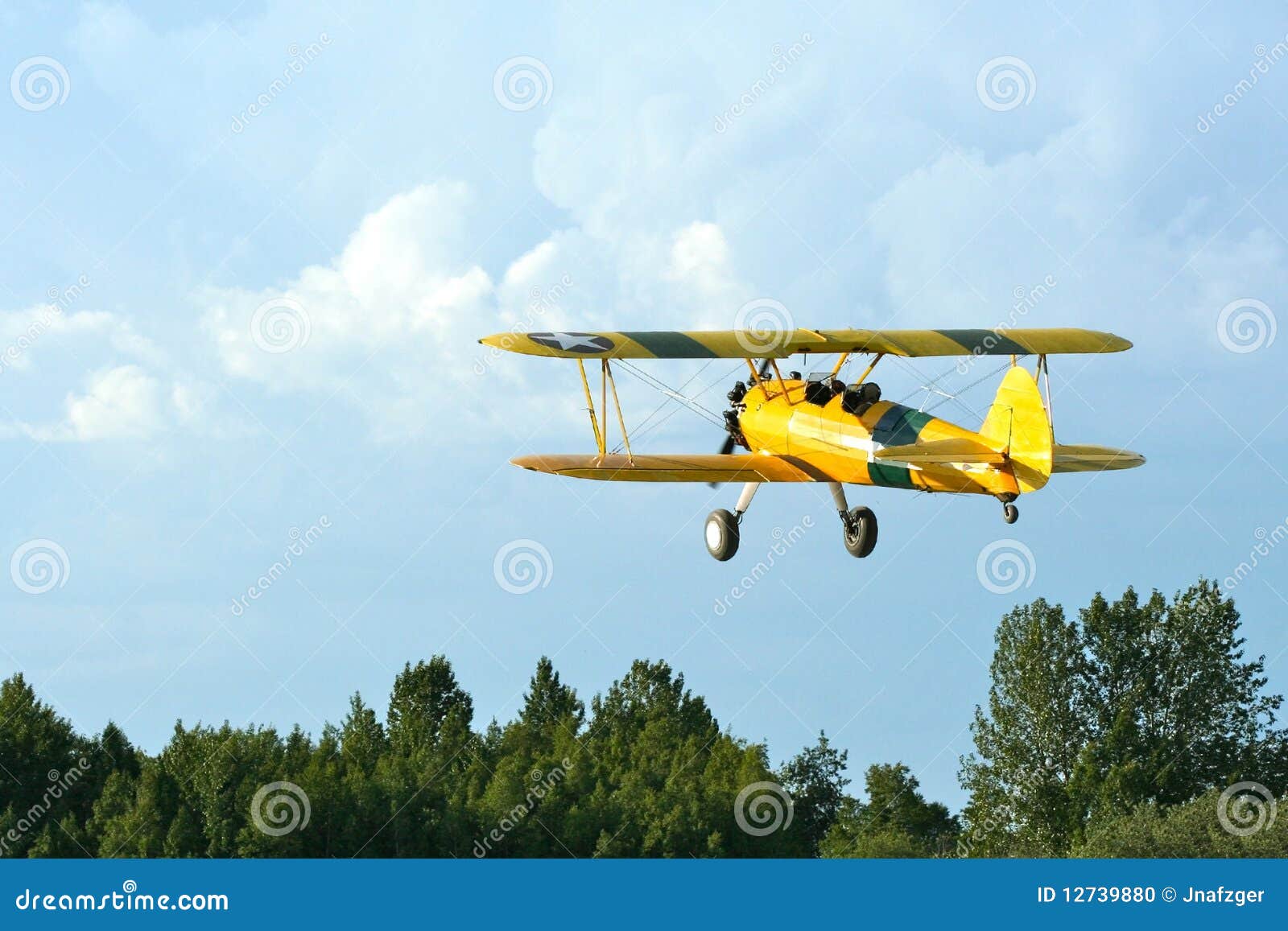 Bipland stock photo. Image of plane, antique, wwii, yellow - 12739880