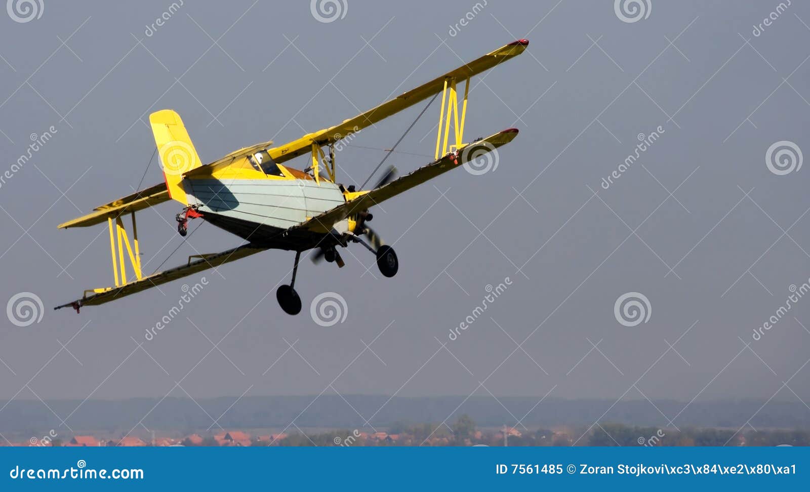 Biplane stock image. Image of armed, aviation, biplane - 7561485