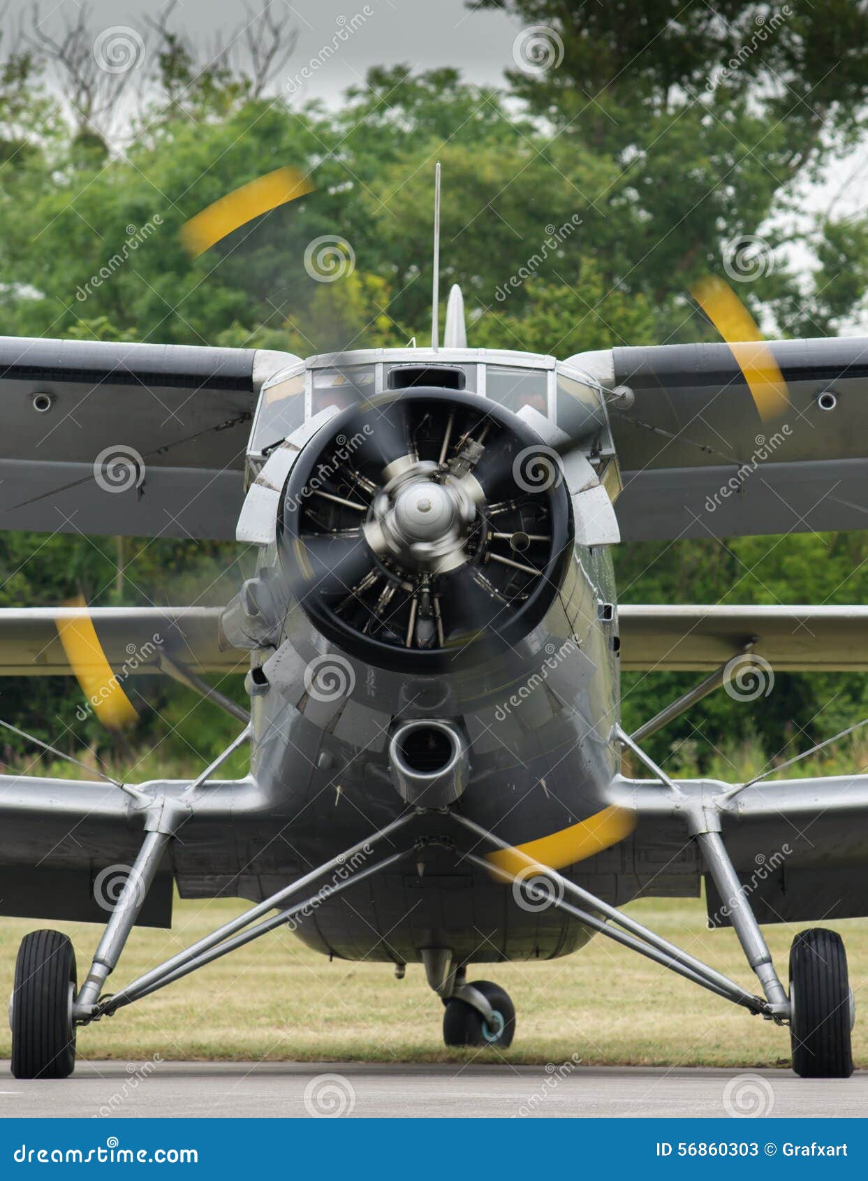 Biplane on Airfield stock image. Image of biplane, flight - 56860303