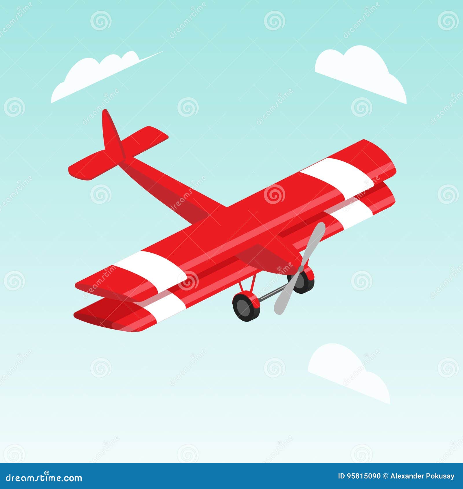 Biplane Airplane Cartoon | CartoonDealer.com #86681939