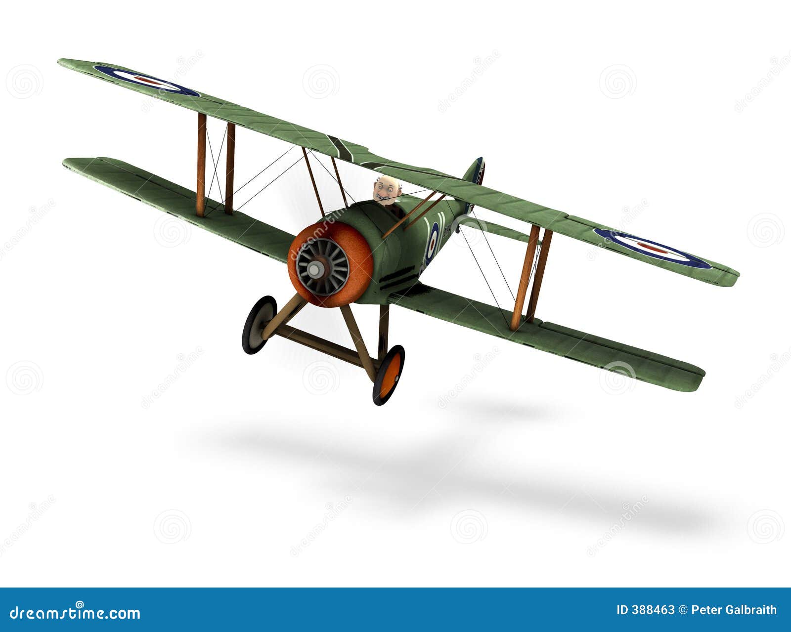 Biplane cartoon stock illustration. Illustration of aircraft - 388463