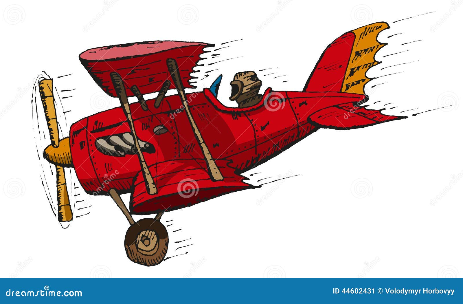 Biplane cartoon stock vector. Illustration of aviation - 44602431