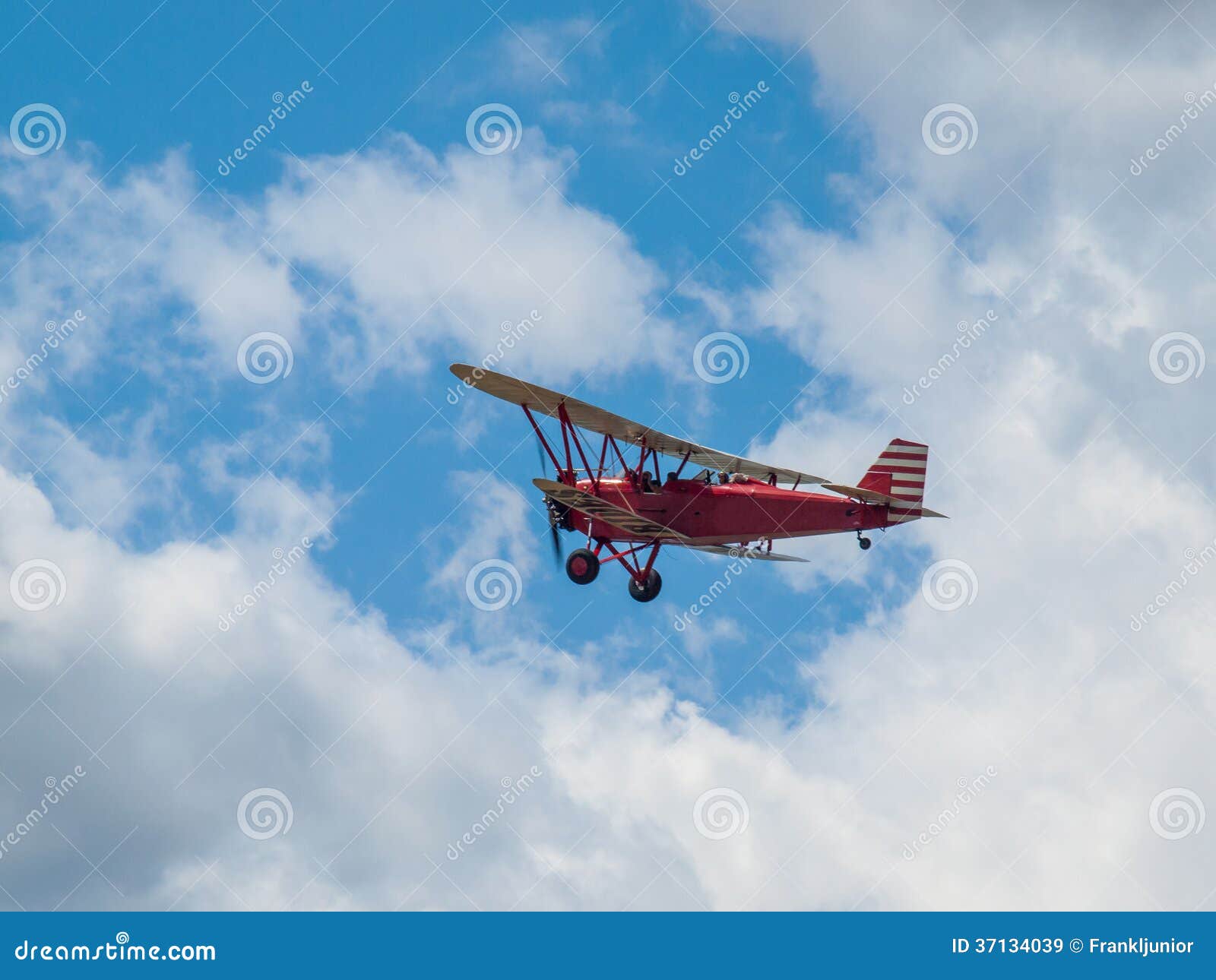 A Biplane in Flight stock image. Image of craft, style - 37134039