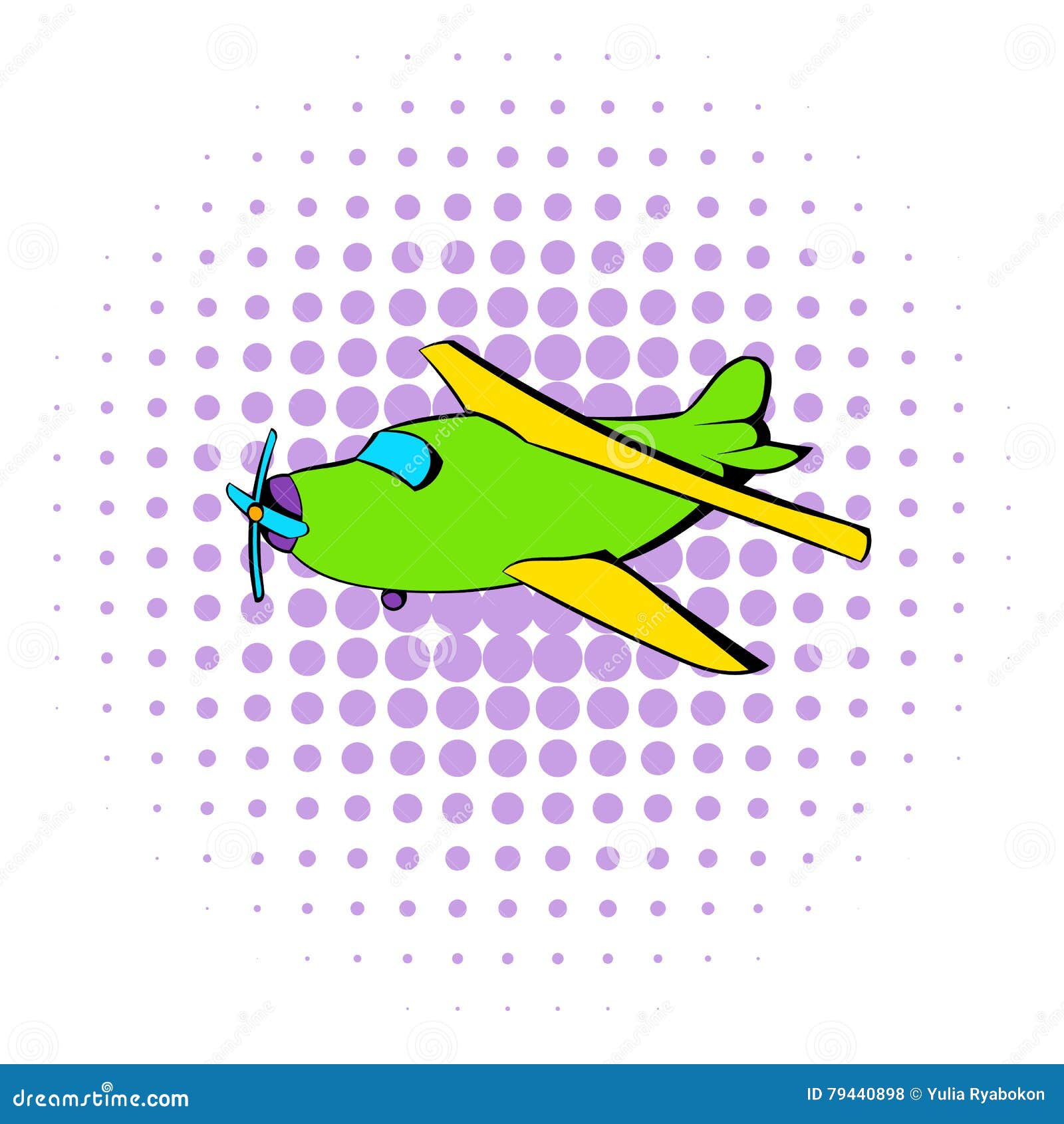 Biplane Style Vintage Airplane Retro Plane Vector Or Color Illustration ...