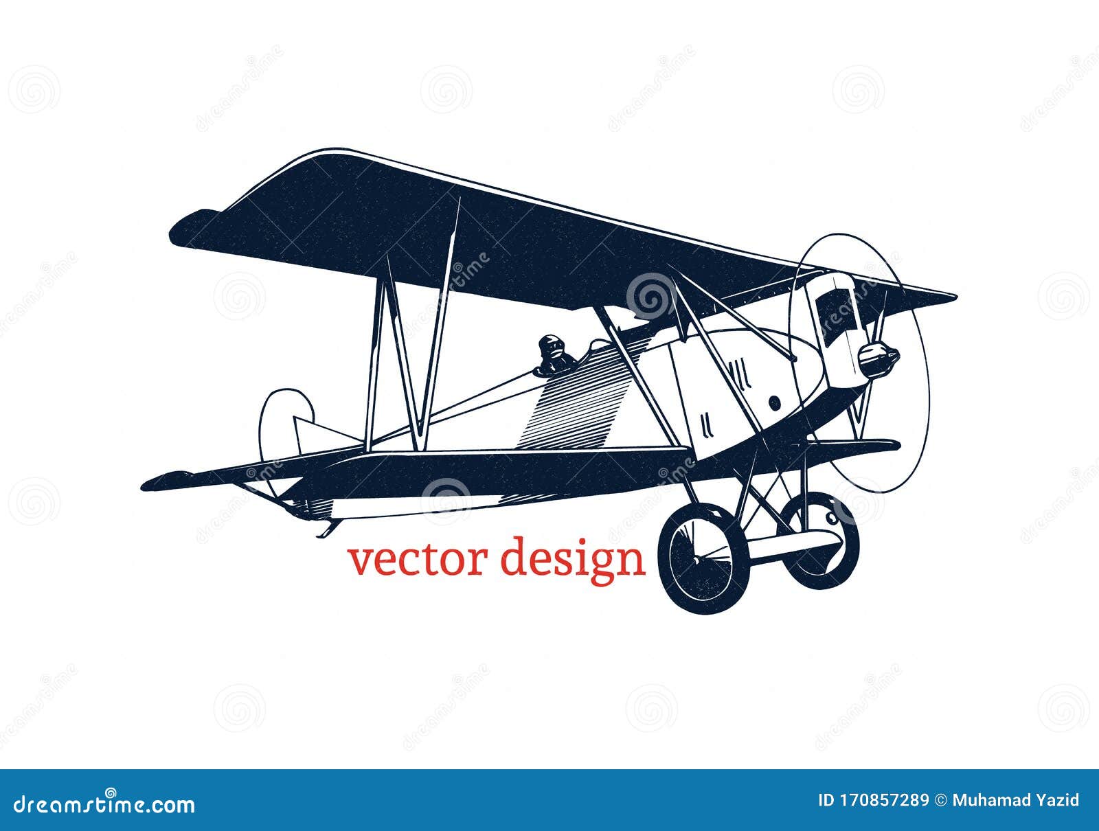 Biplane Illustrations Design Stock Illustration - Illustration of ...