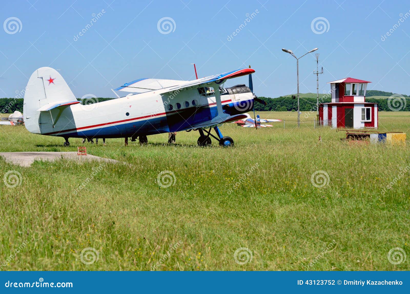 Biplane stock photo. Image of grass, history, retro, russian - 43123752