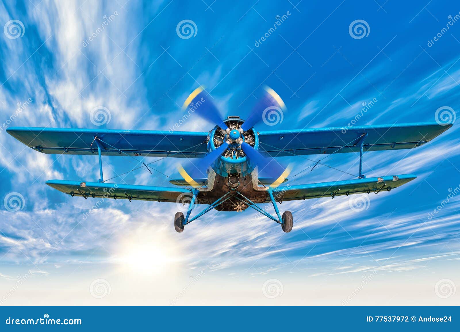 Biplane stock photo. Image of technology, aircraft, retro - 77537972