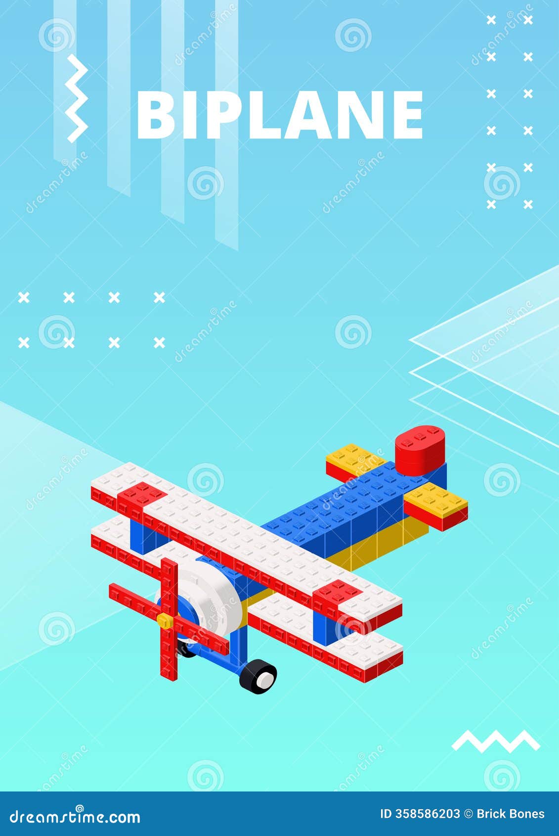 Biplane Poster for Print and Design. Vector Stock Illustration ...