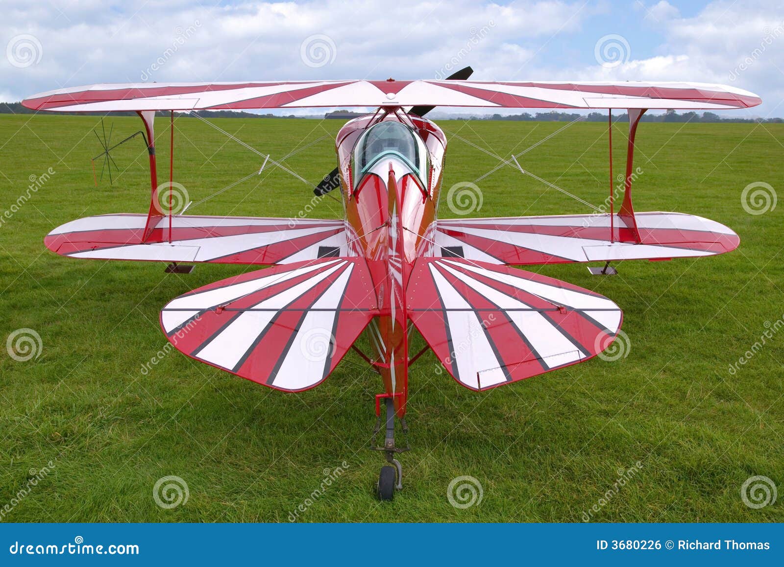 Biplane rear view stock photo. Image of transportation - 3680226