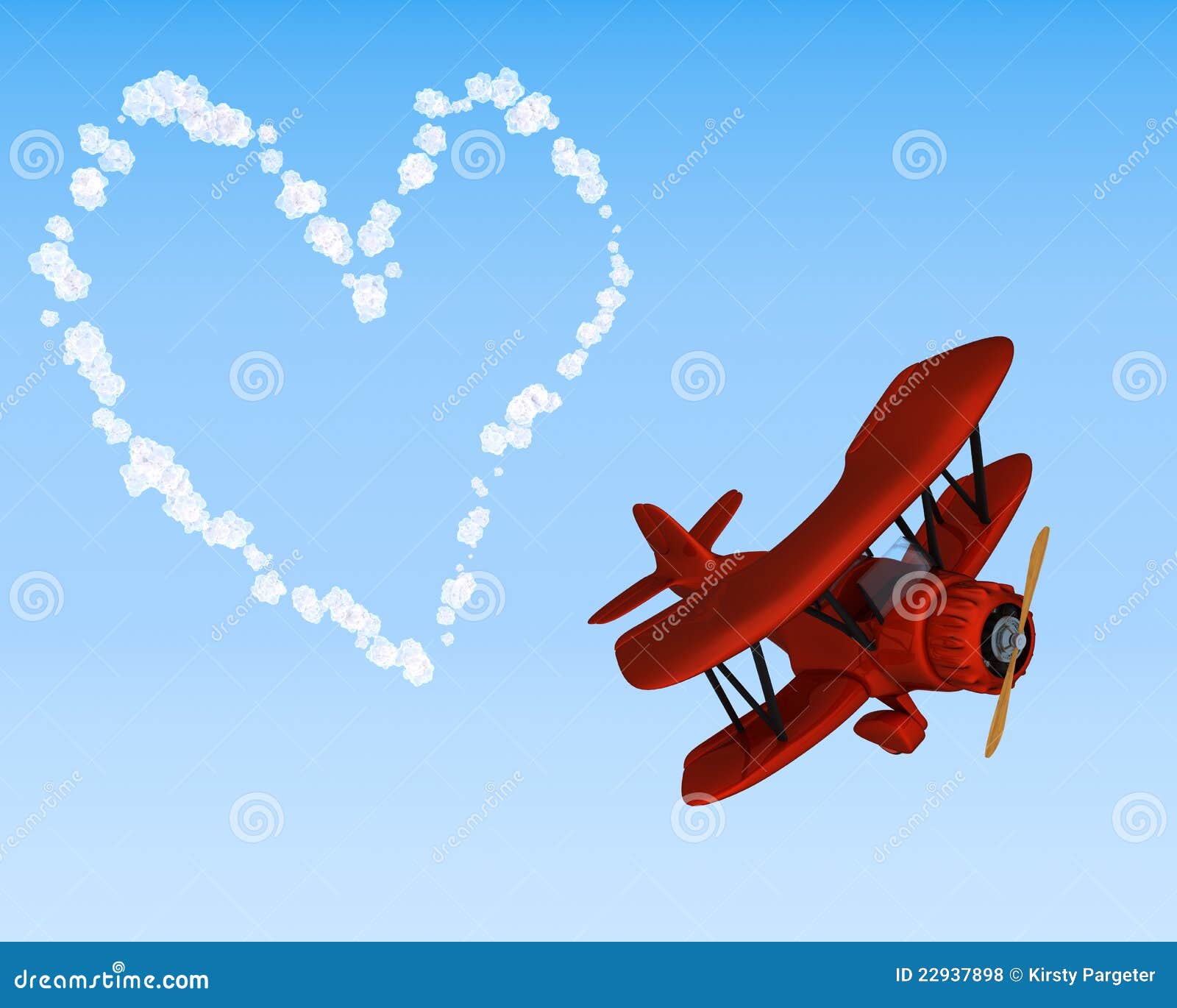 Biplane Sky Writing Heart Stock Illustrations – 3 Biplane Sky Writing ...