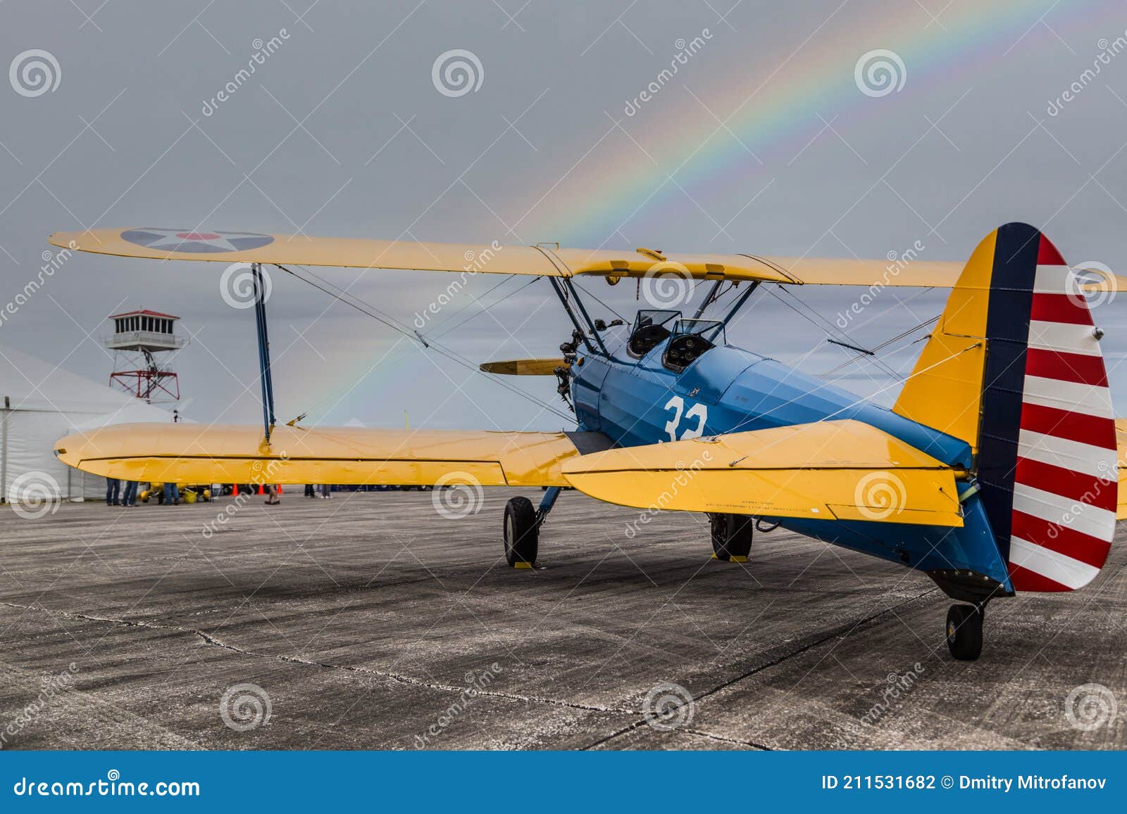 Biplane with Two Cockpits editorial photography. Image of parked ...