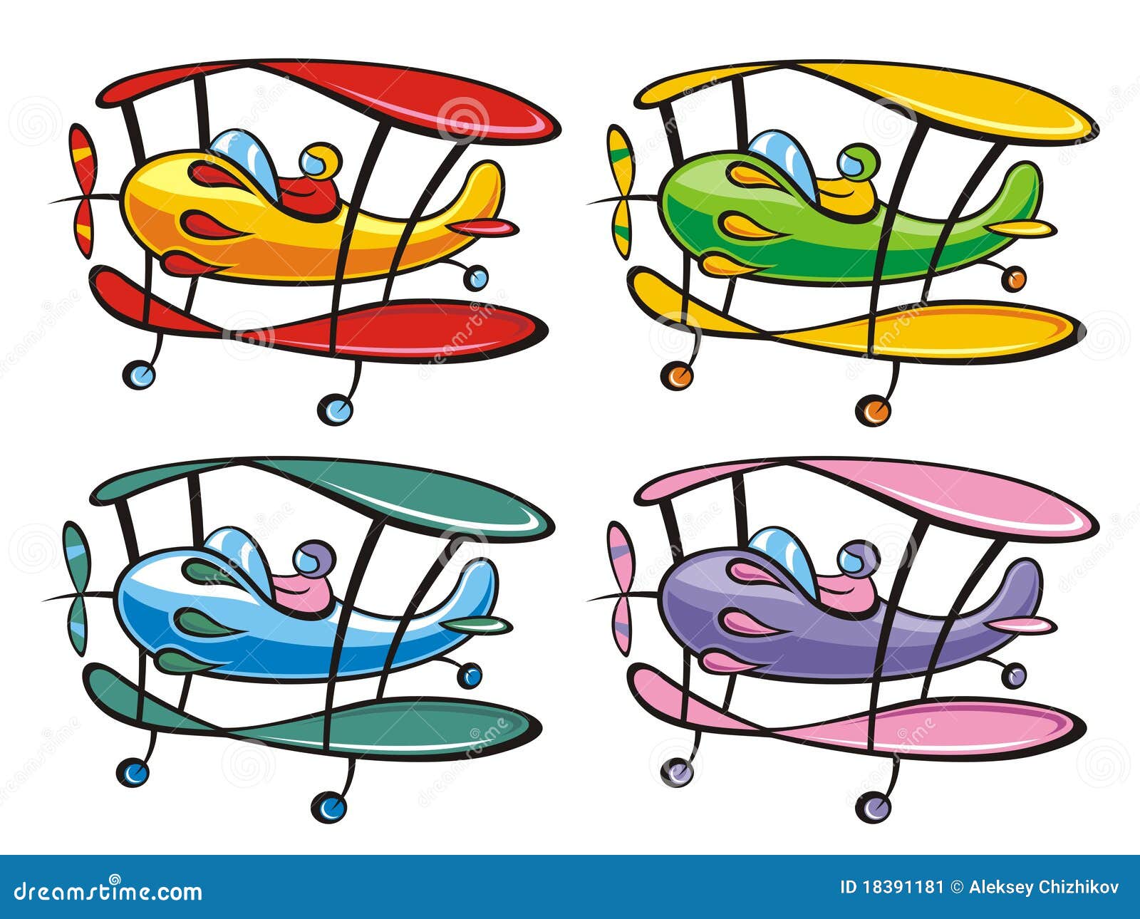 Biplanes stock vector. Illustration of pilot, diverse - 18391181