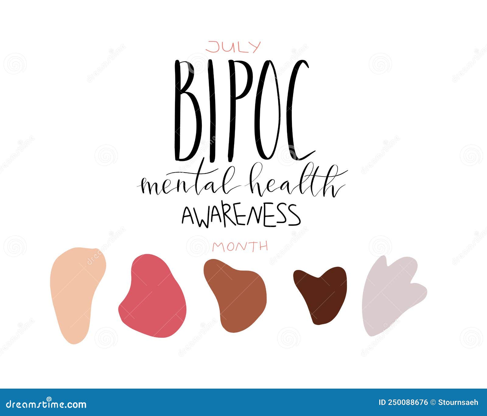 Bipoc Mental Health Awareness Month July Poster With Handwritten Brush ... Bipoc Mental Health Awareness Month July Poster With Handwritten Brush ...