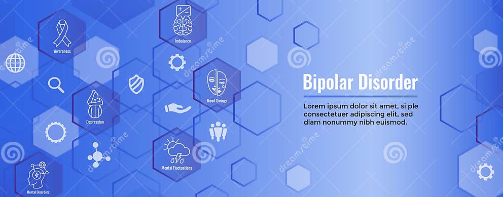 Bipolar Disorder or Depression BP Icon Set & Web Header Banner Stock ...