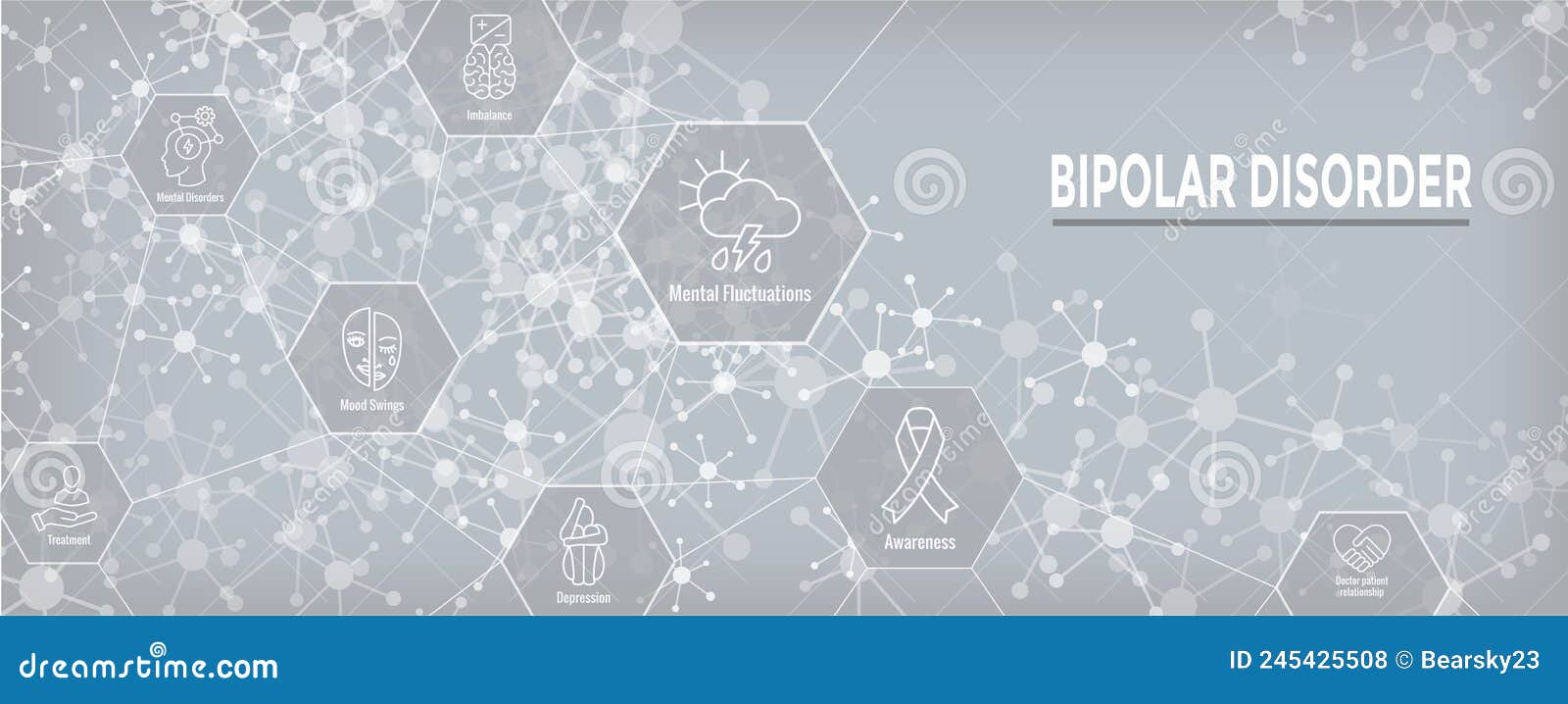 Bipolar Disorder or Depression BP Icon Set & Web Header Banner Stock ...