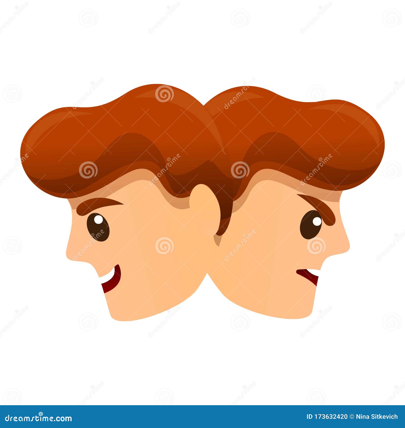 Bipolar Disorder Disease Icon, Cartoon Style Stock Vector ...