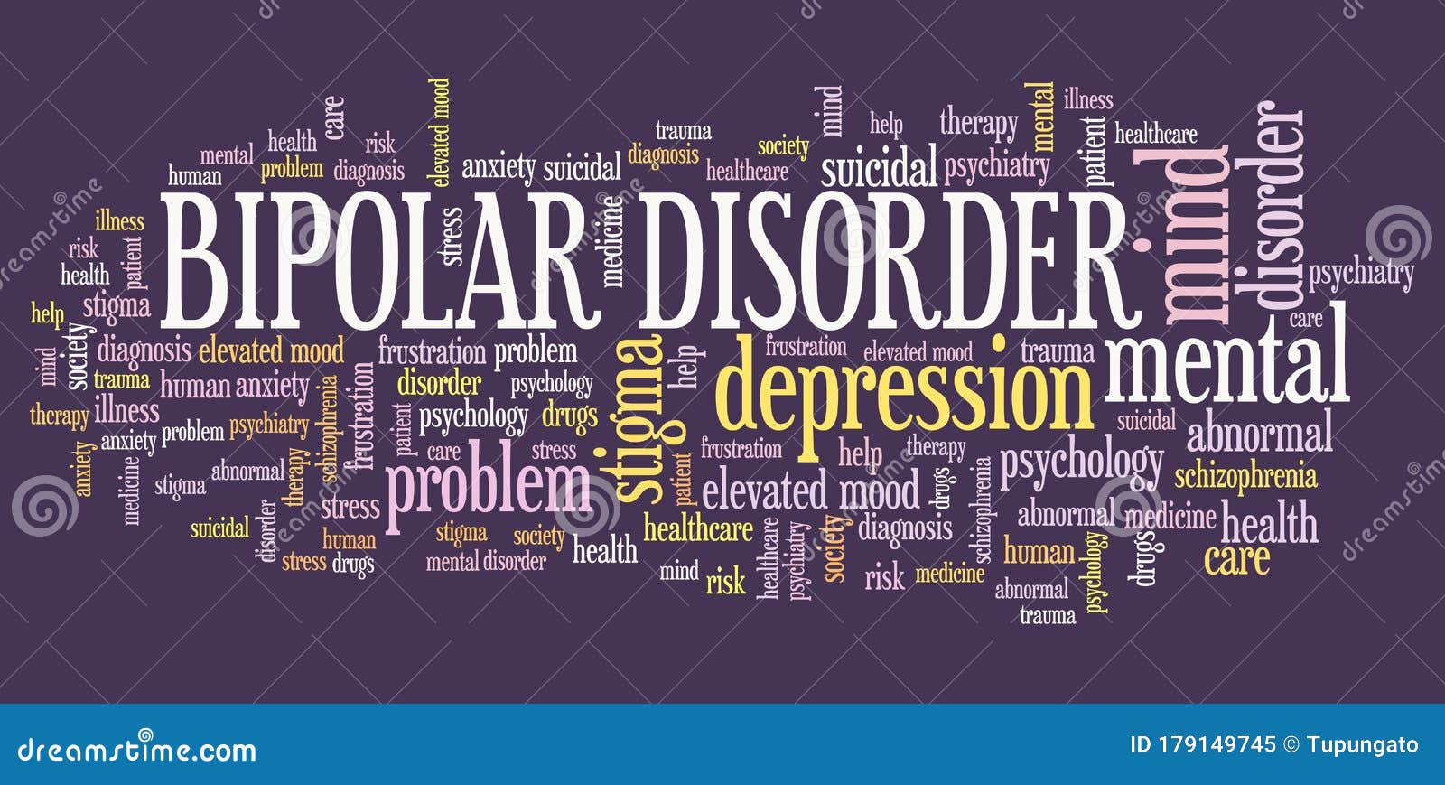 Bipolar disorder issues stock illustration. Illustration of brain ...